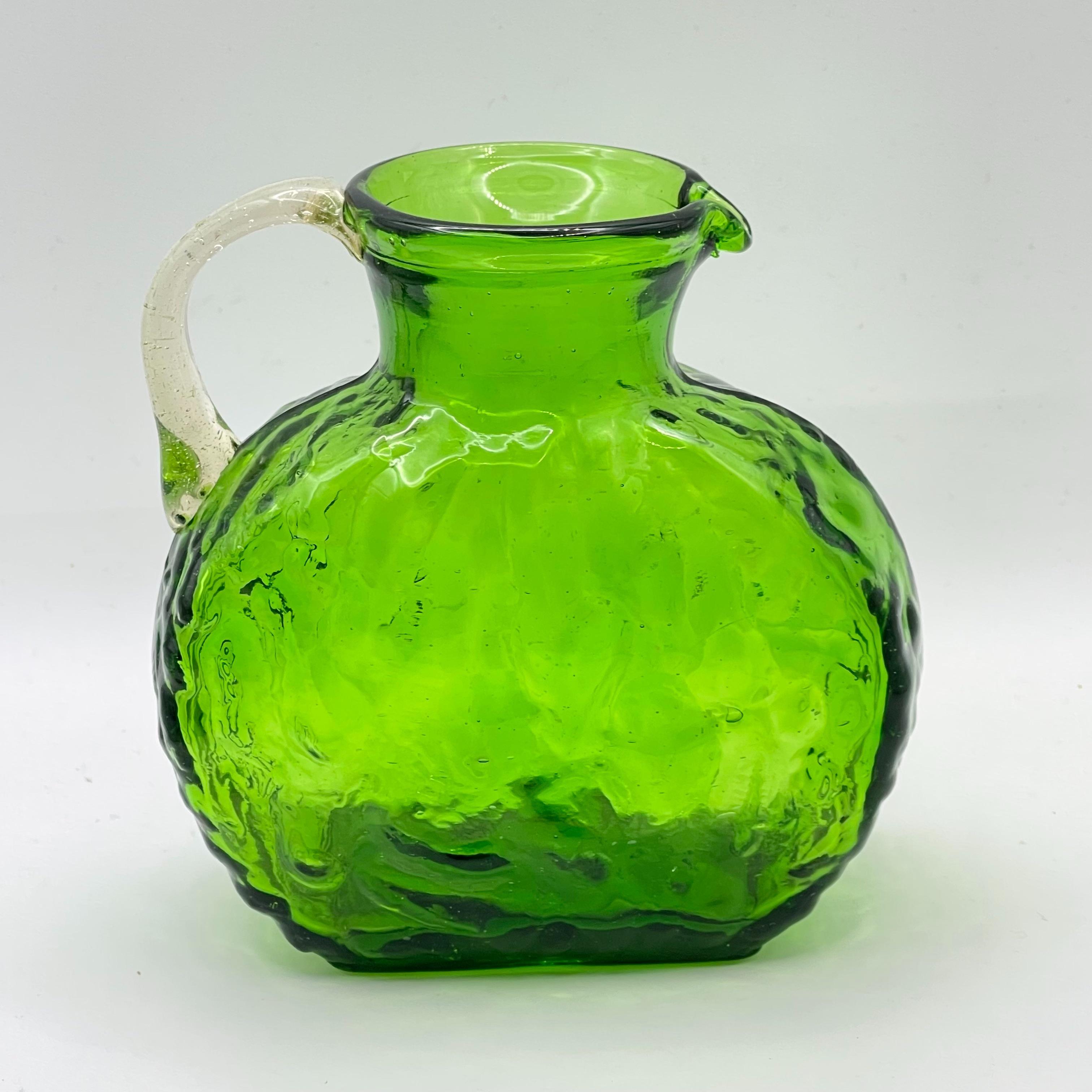 Vintage Pilgrim Glass Pitcher 4x4.5"