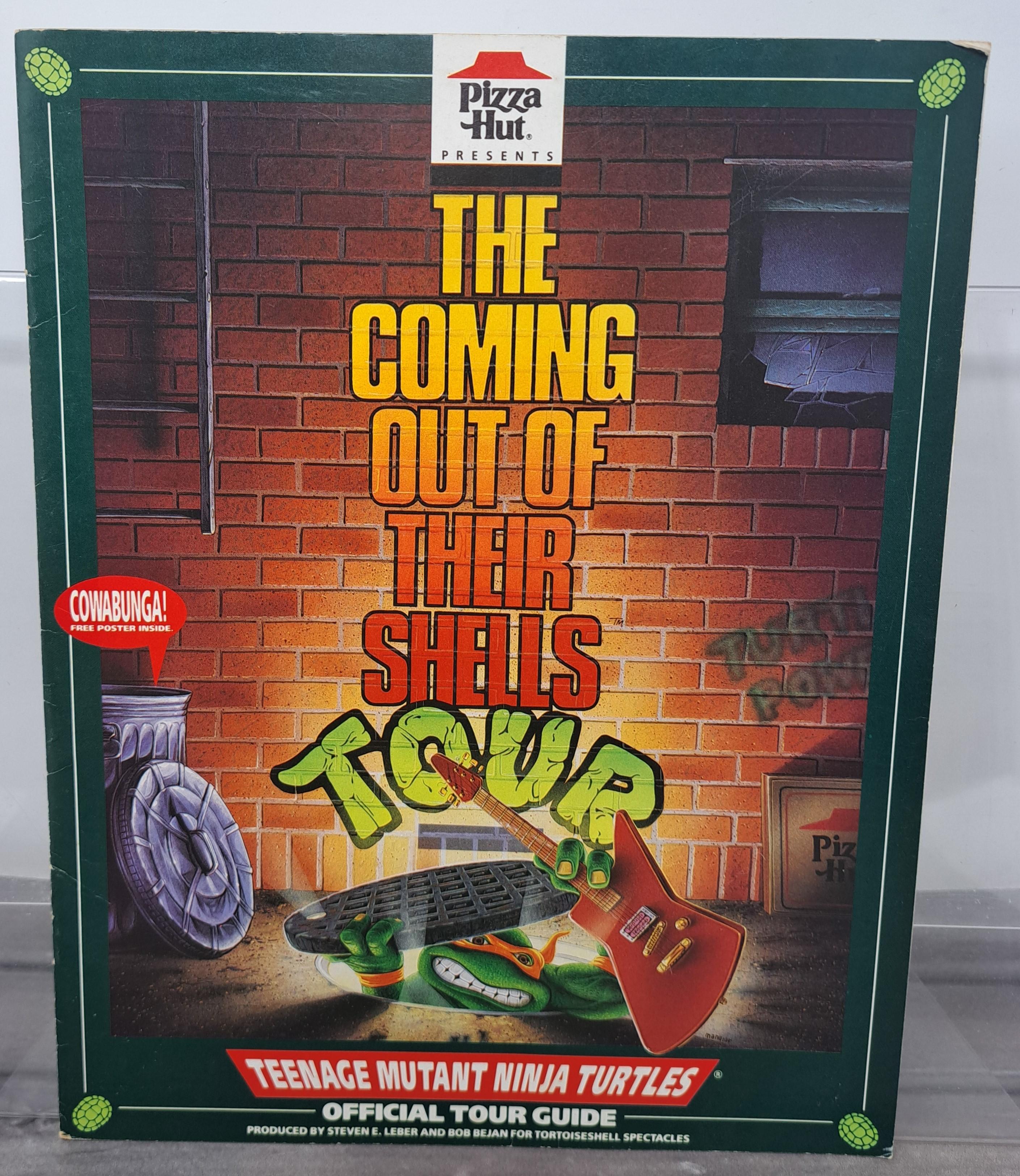 Pizza Hut 1990 TMNT Ninja Turtles Coming Out Of Their Shells Tour Guide ...