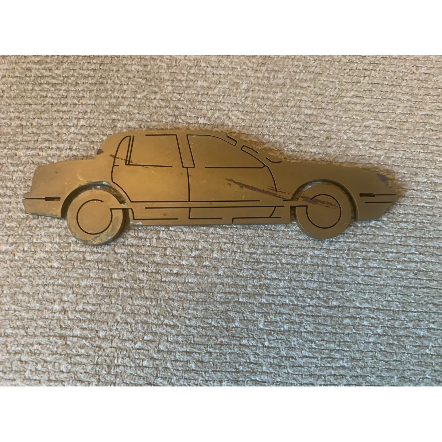 031 Brass Scroll Cut Car