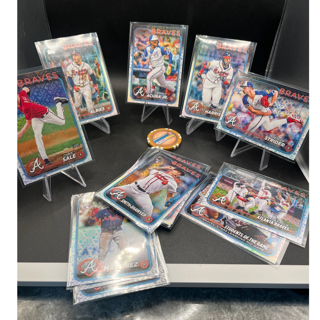 2024 Atlanta Braves Complete Team Set Allstar Logofractor Foil Parallel Set
