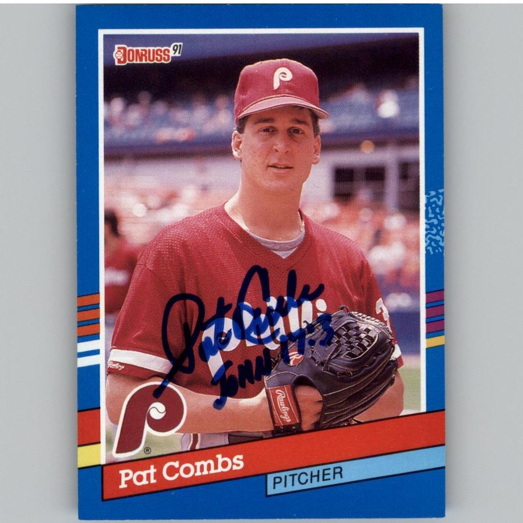 Pat Combs Signed Philadelphia Phillies 1991 Donruss Baseball Card #60