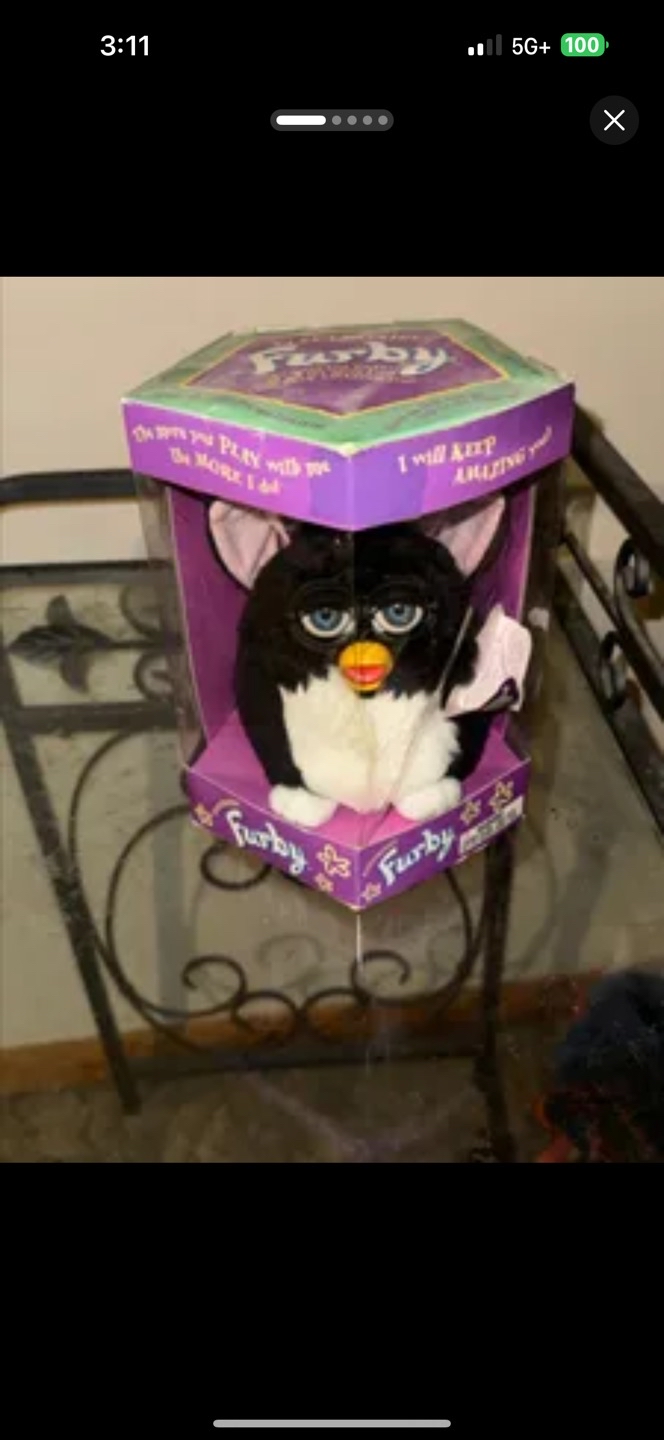 1998 Original FURBY 70-800 Tuxedo Black and White Skunk NEW IN SEALED ...
