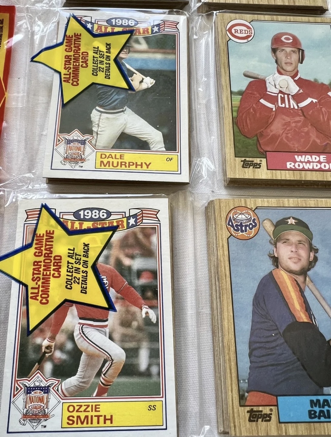 1987 Topps Baseball Card Rack Packs OZZIE SMITH TONY LARUSSA 3 Packs
