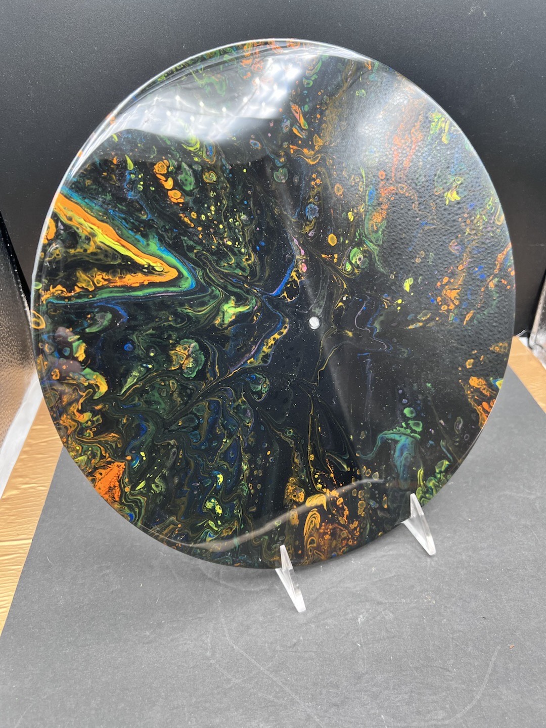 Original Artwork Acrylic Pour On 33 Record Resin Sealed. Earthy ...