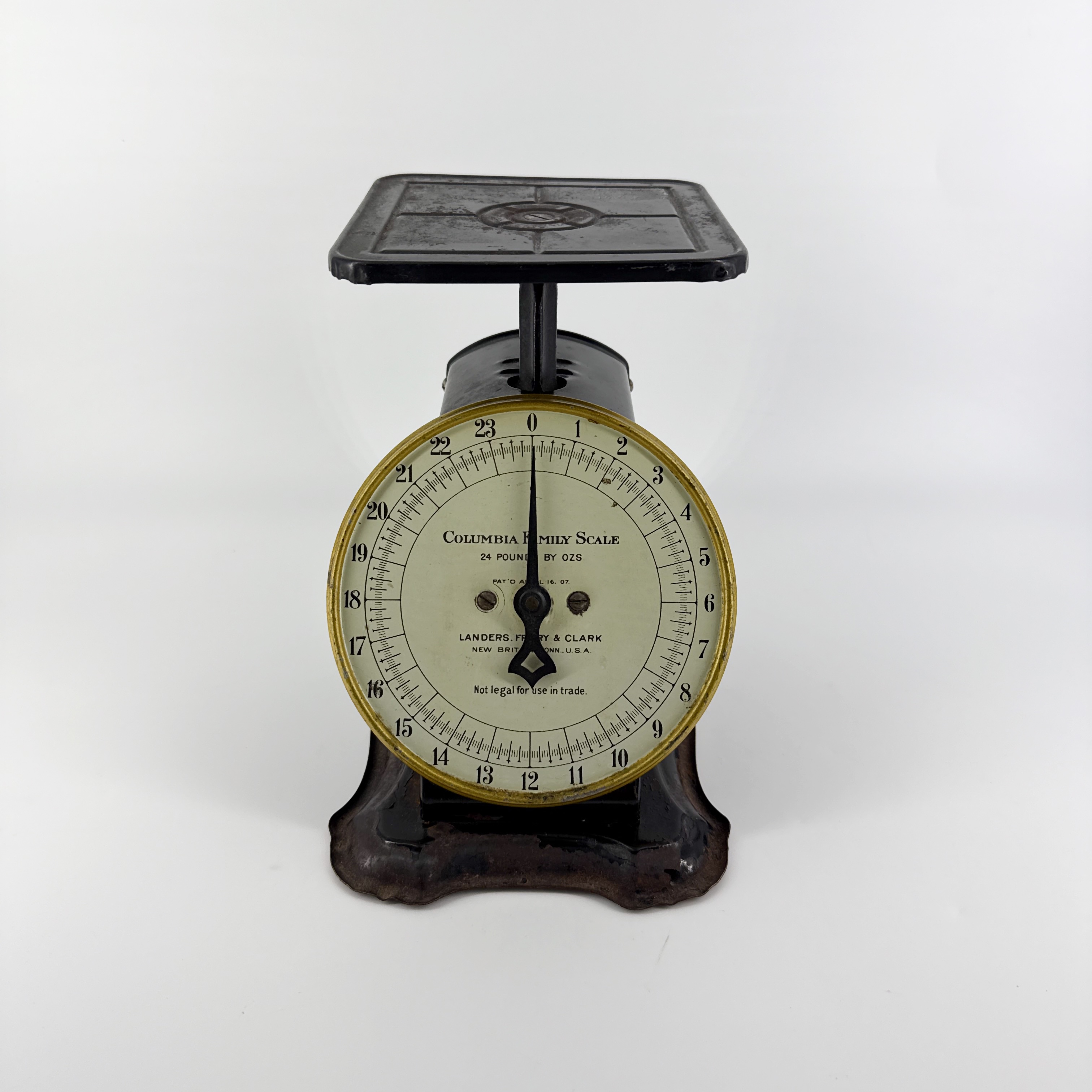 Antique Columbia Family Scale Pat Sept 17, 1906 Stamp Landers Frary & Clark