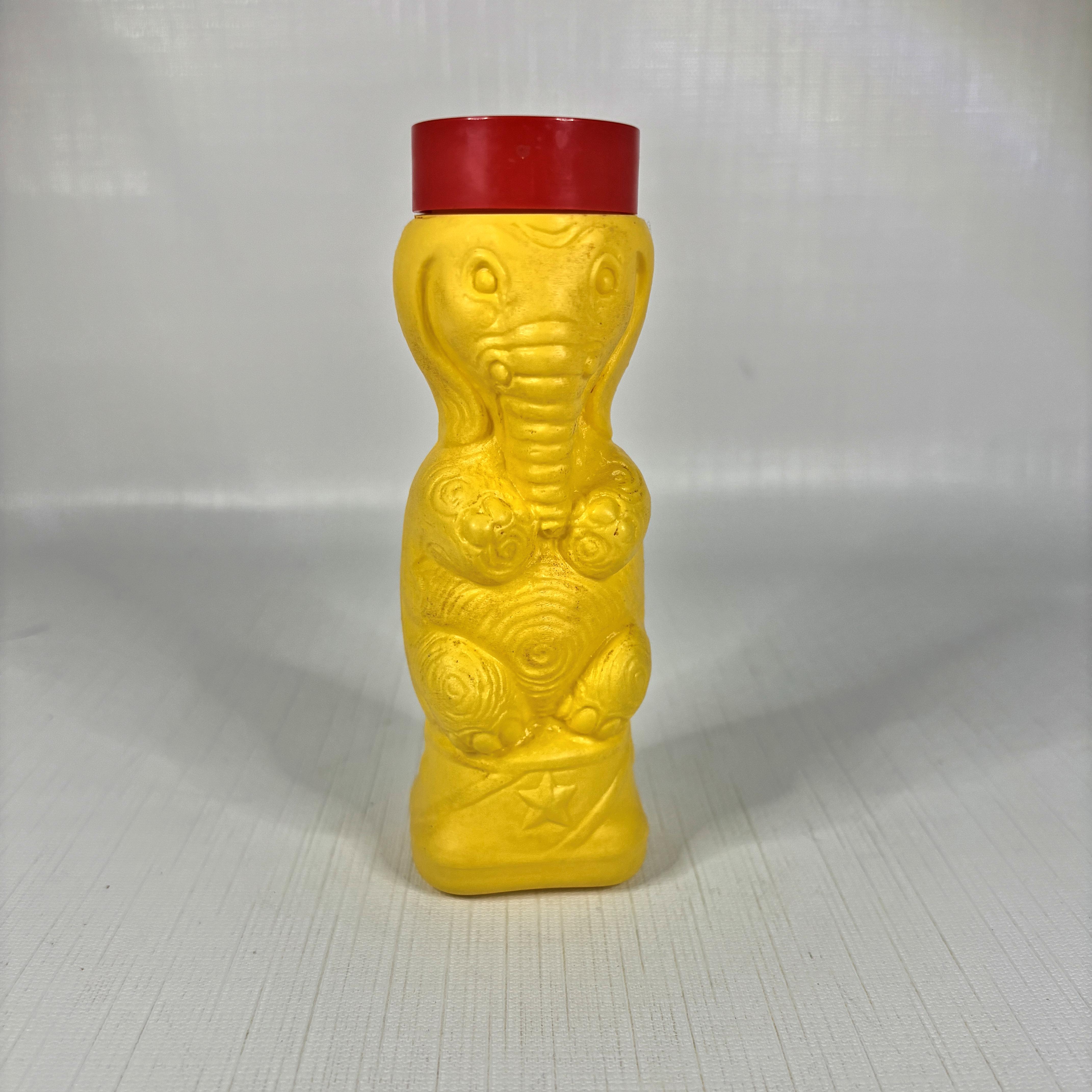 Dominos Sugar Cinnamon Circus Elephant Yellow Plastic Shaker Kitch ...