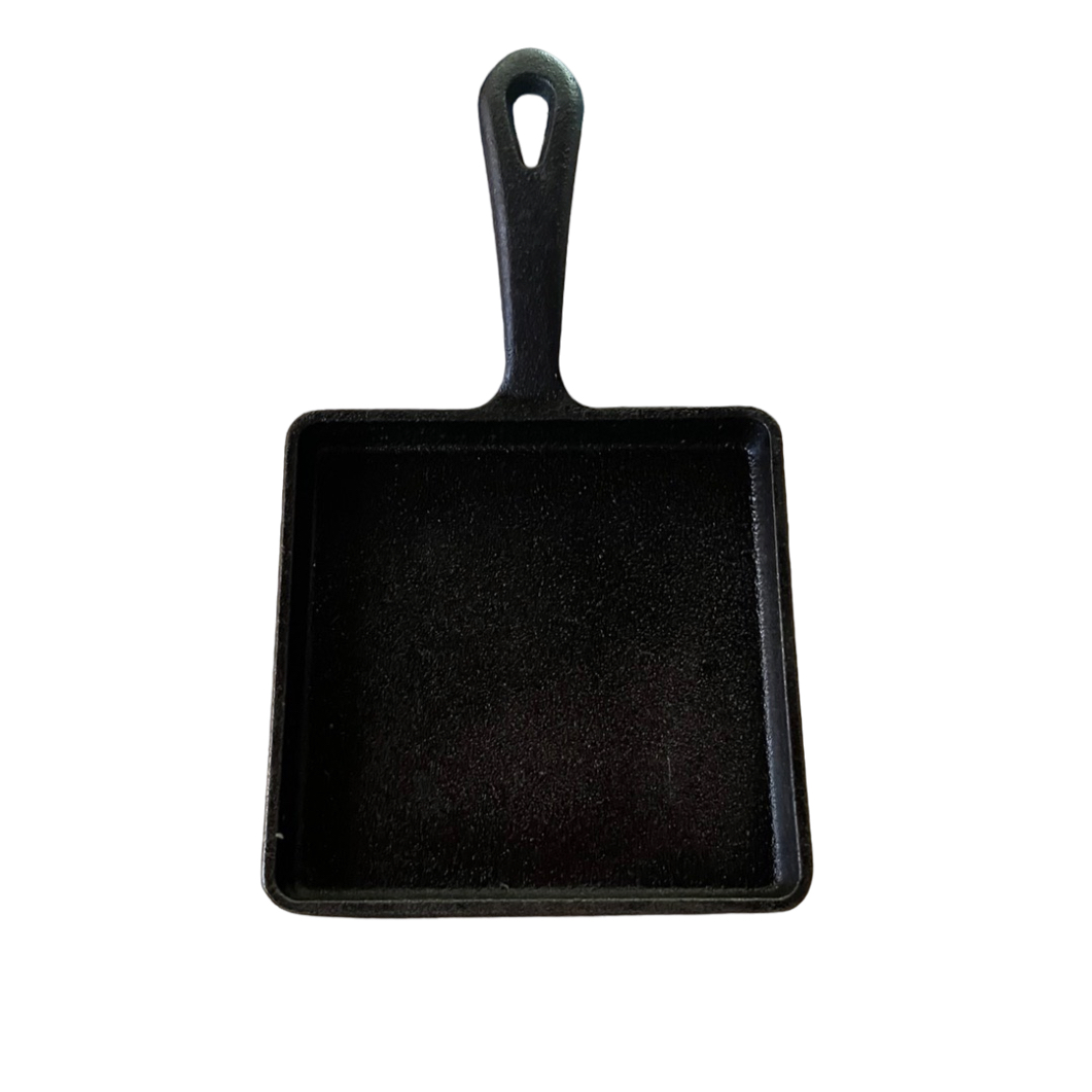 MINI CAST IRON SQUARE SKILLET 5.5x5.5
