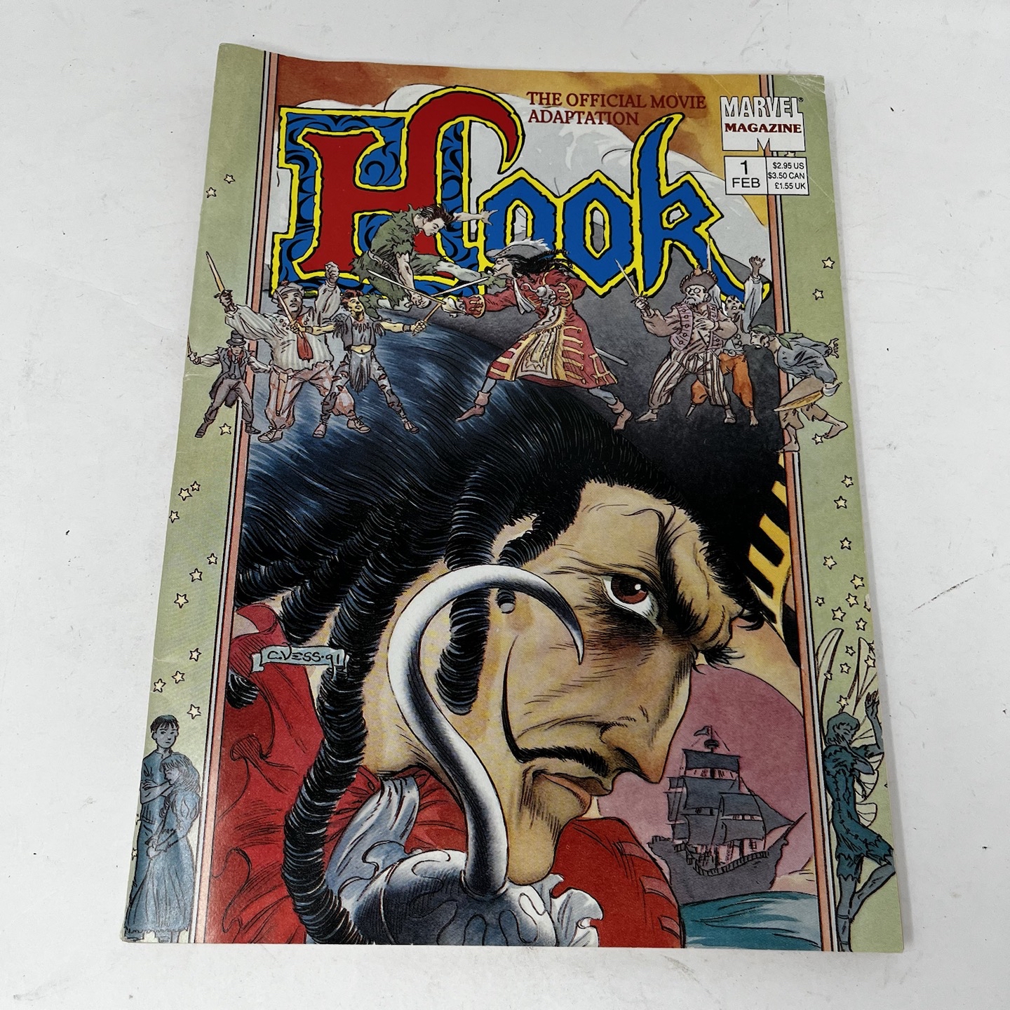 MARVEL HOOK comic magazine Official Movie Adaptation 1991