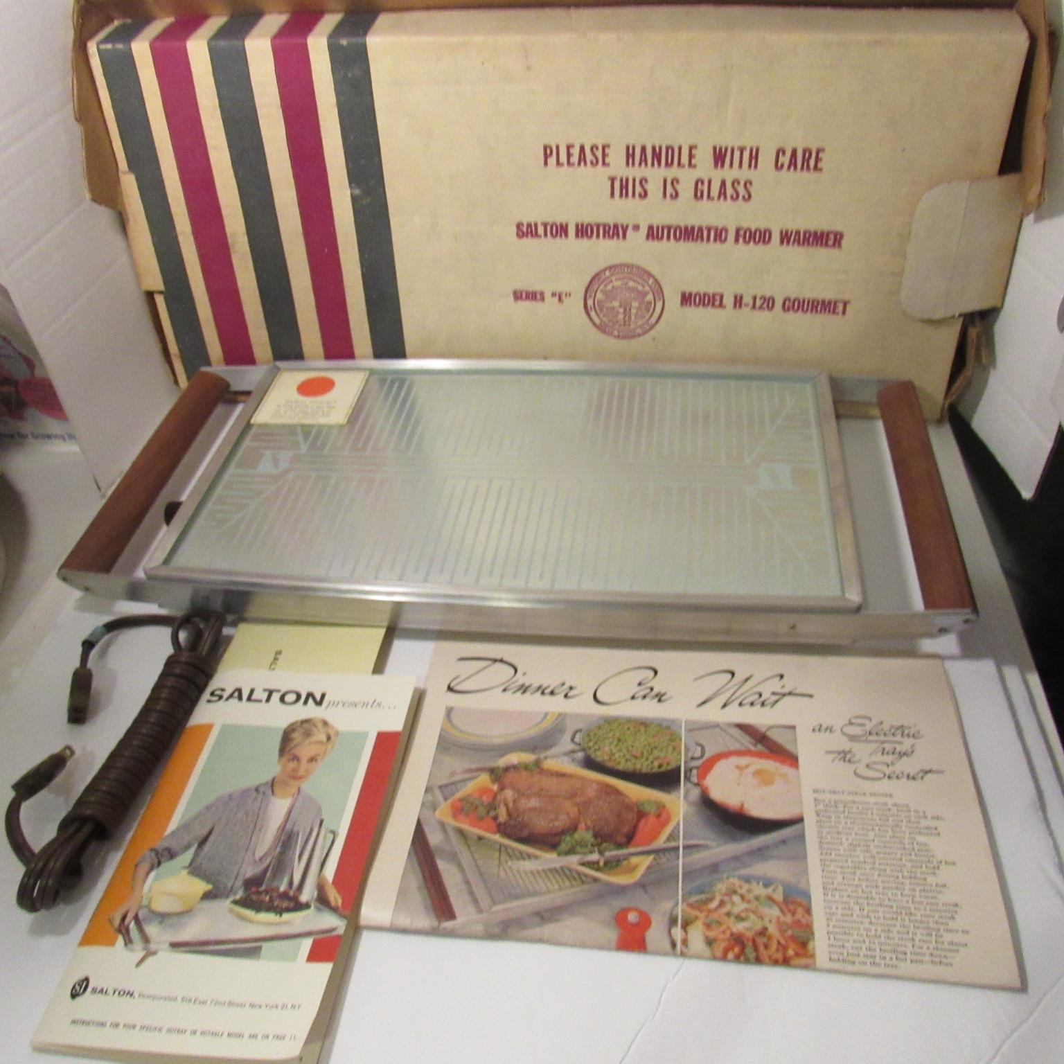 Vintage Salton Hotray Automatic Food Warmer, Electric Model H-120 Series E