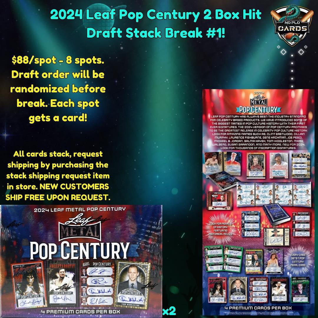 2024 Leaf Pop Century 2 Box Hit Draft Stack Rip #1! - Entertainment Cards