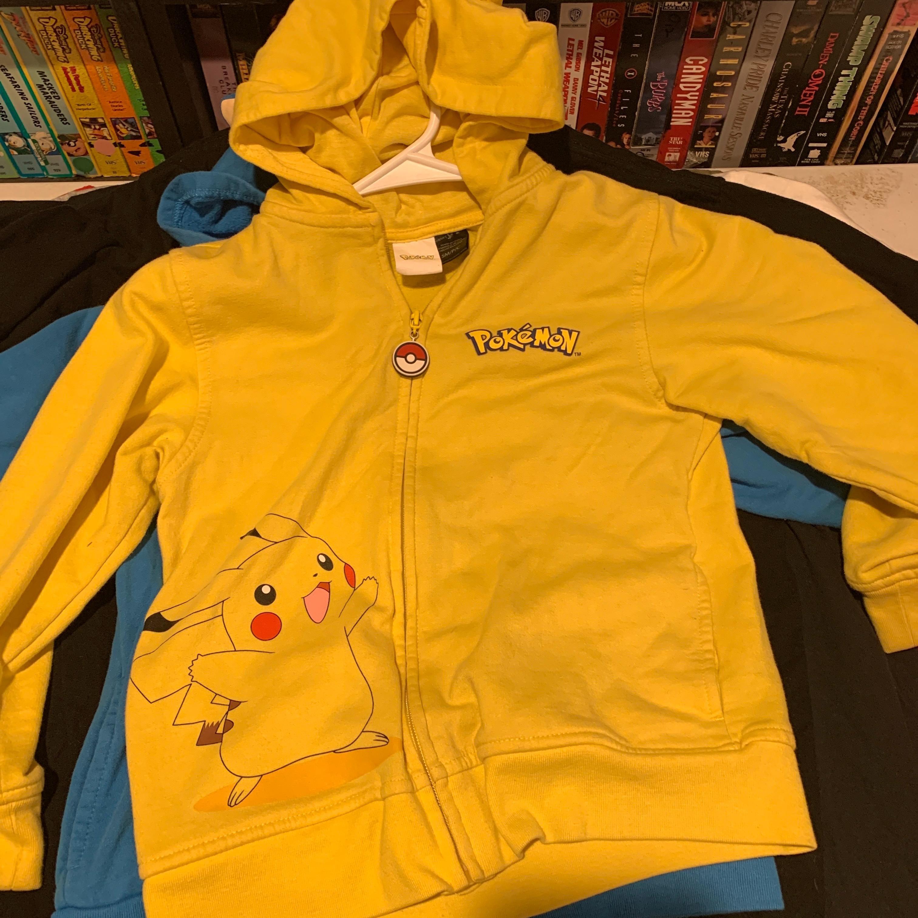 Pokemon Pikachu Zip Up with Hood - Childs Size Small