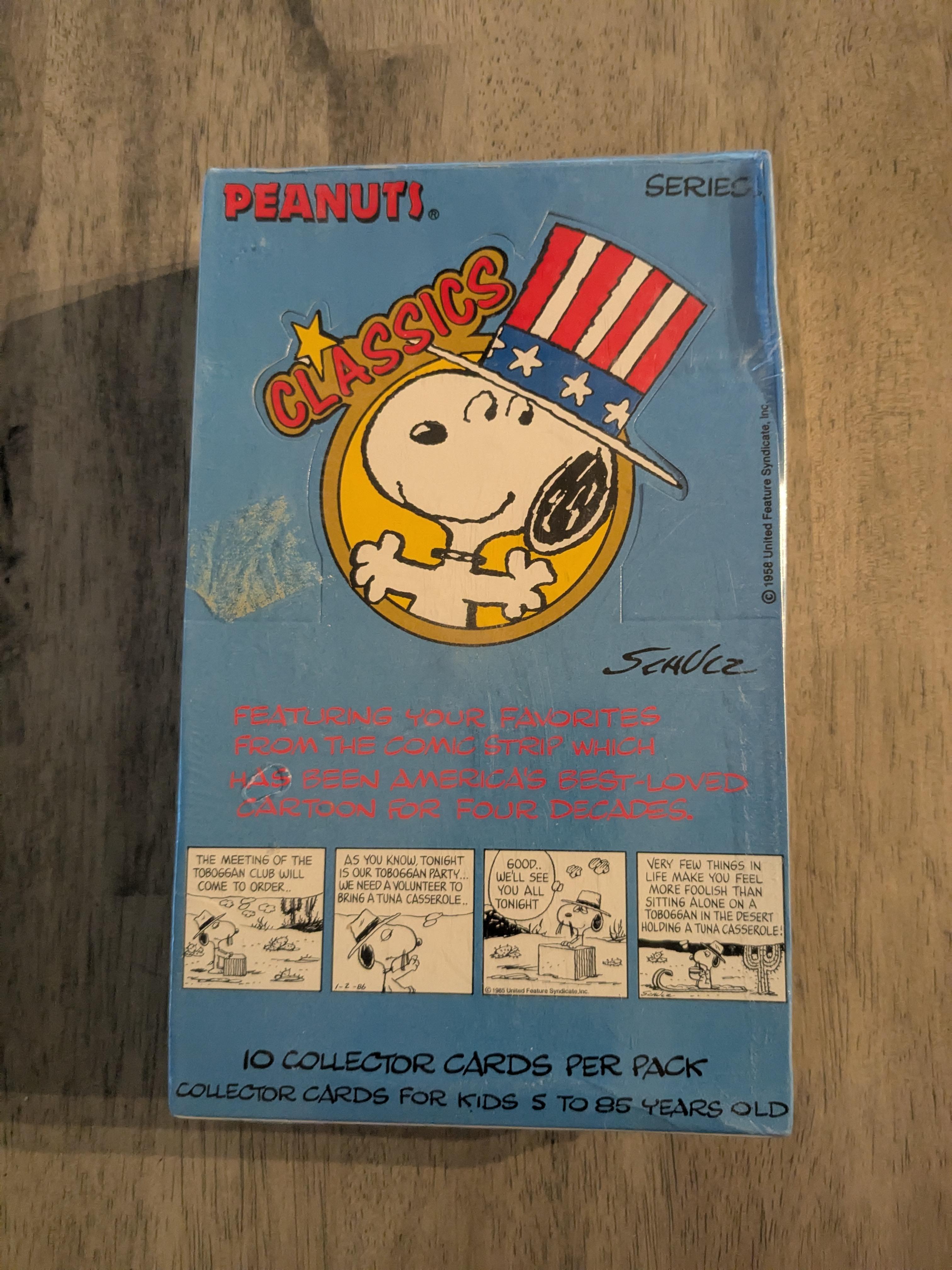 Peanuts Classics Series 1 Trading Cards Sealed Box Of 36 Packs
