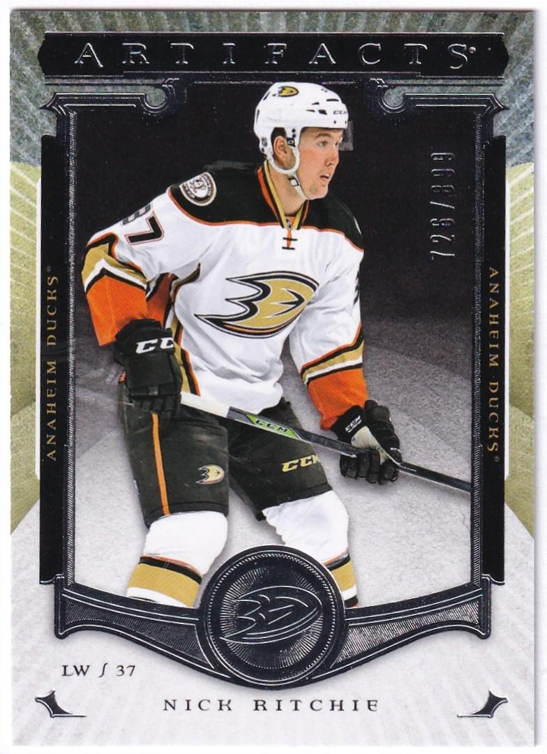 2015-16 Artifacts #184 Nick Ritchie RC Anaheim Ducks Hockey Card