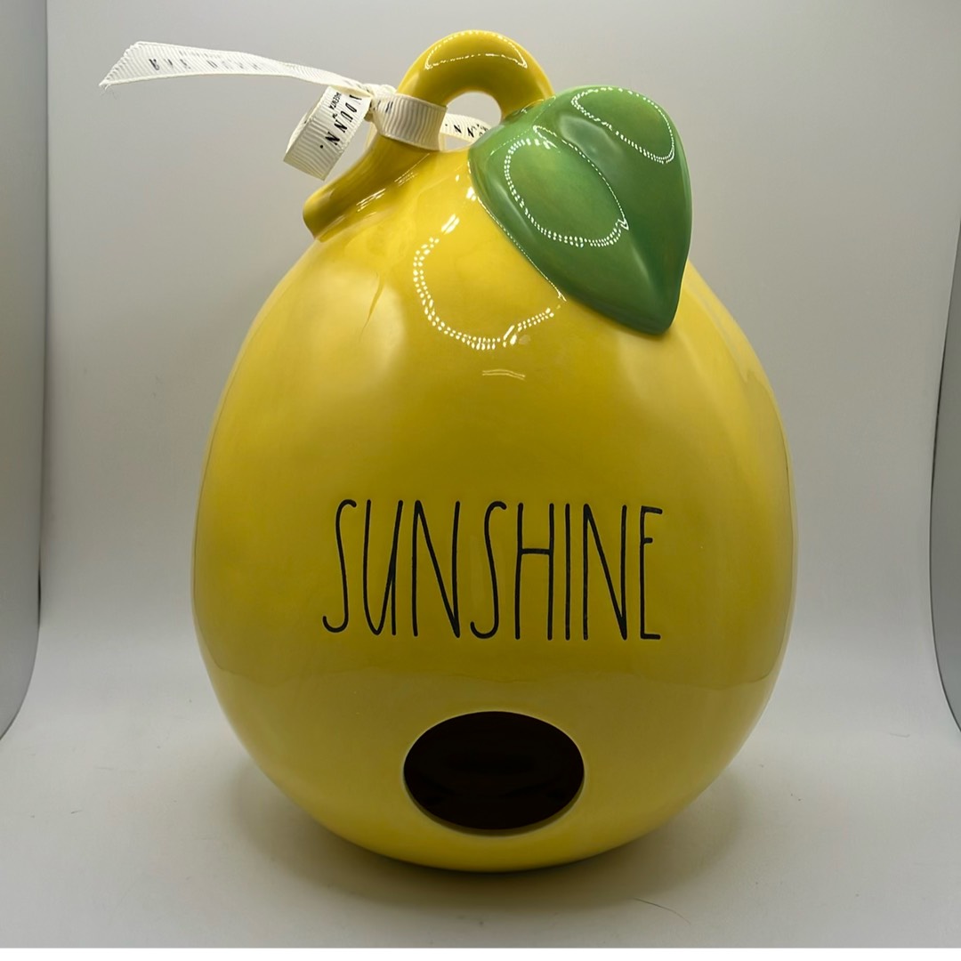 Rae Dunn “Sunshine” Lemon Yellow Birdhouse