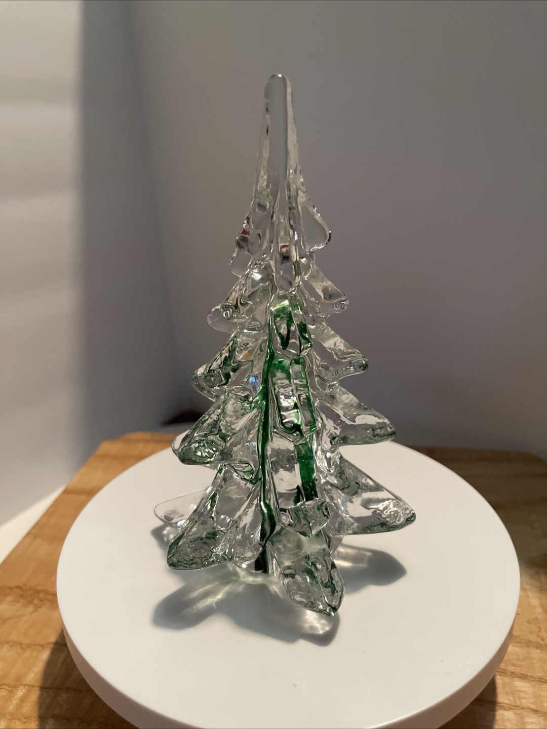 Vintage Crystal Art Hand Blown Christmas Tree