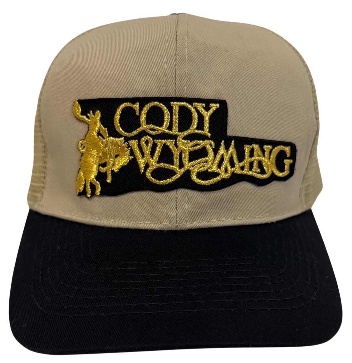 Vintage 90’s Cowboy Cody Wyoming Gold Lettering Trucker Style Snapback ...