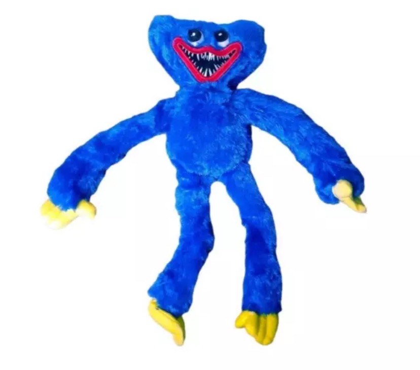 Huggy Wuggy Poppy Playtime Blue Monster Plush Connect Hands Smile Teeth ...