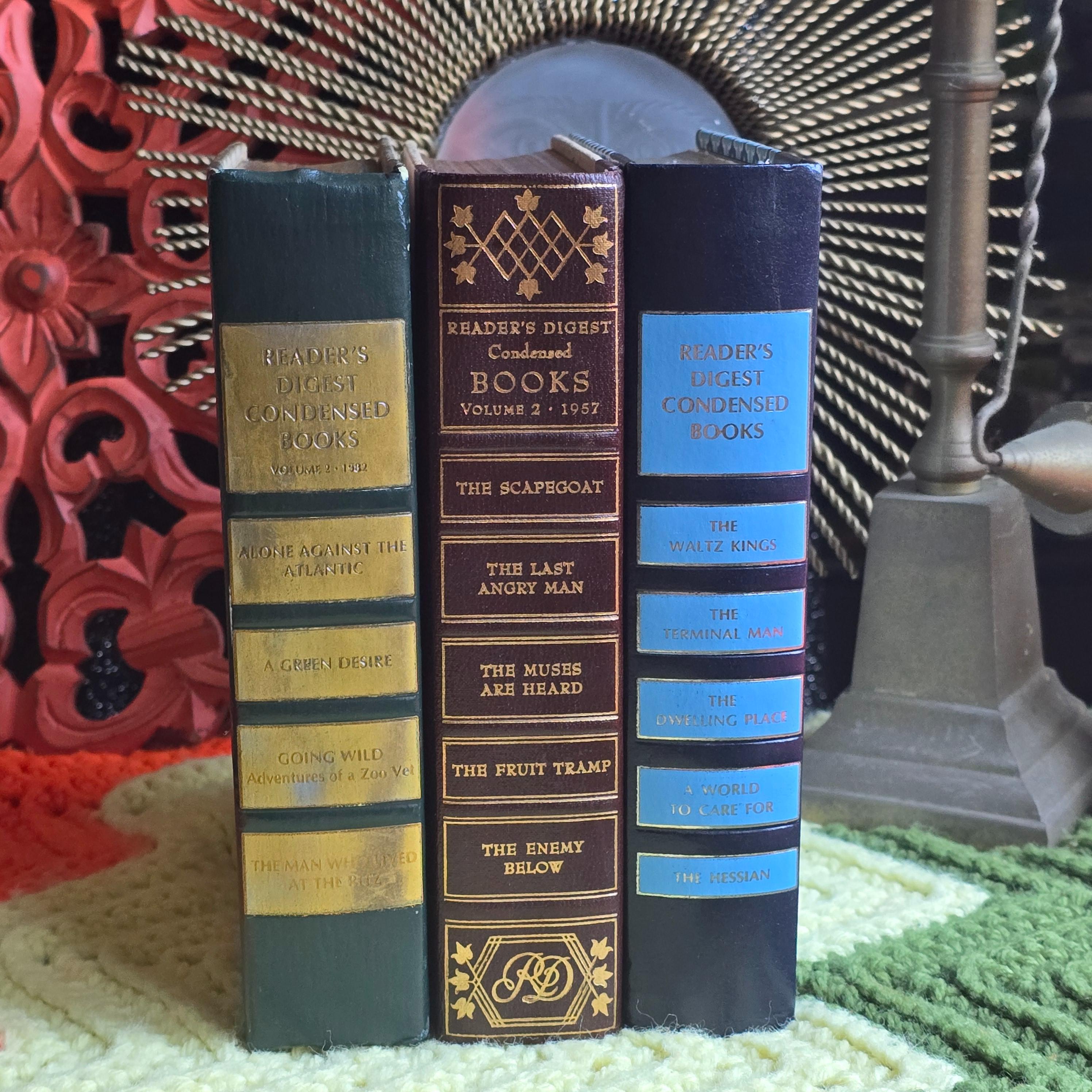3 Vintage Readers Digest Condensed Books Pattern Cover Decor Only ...