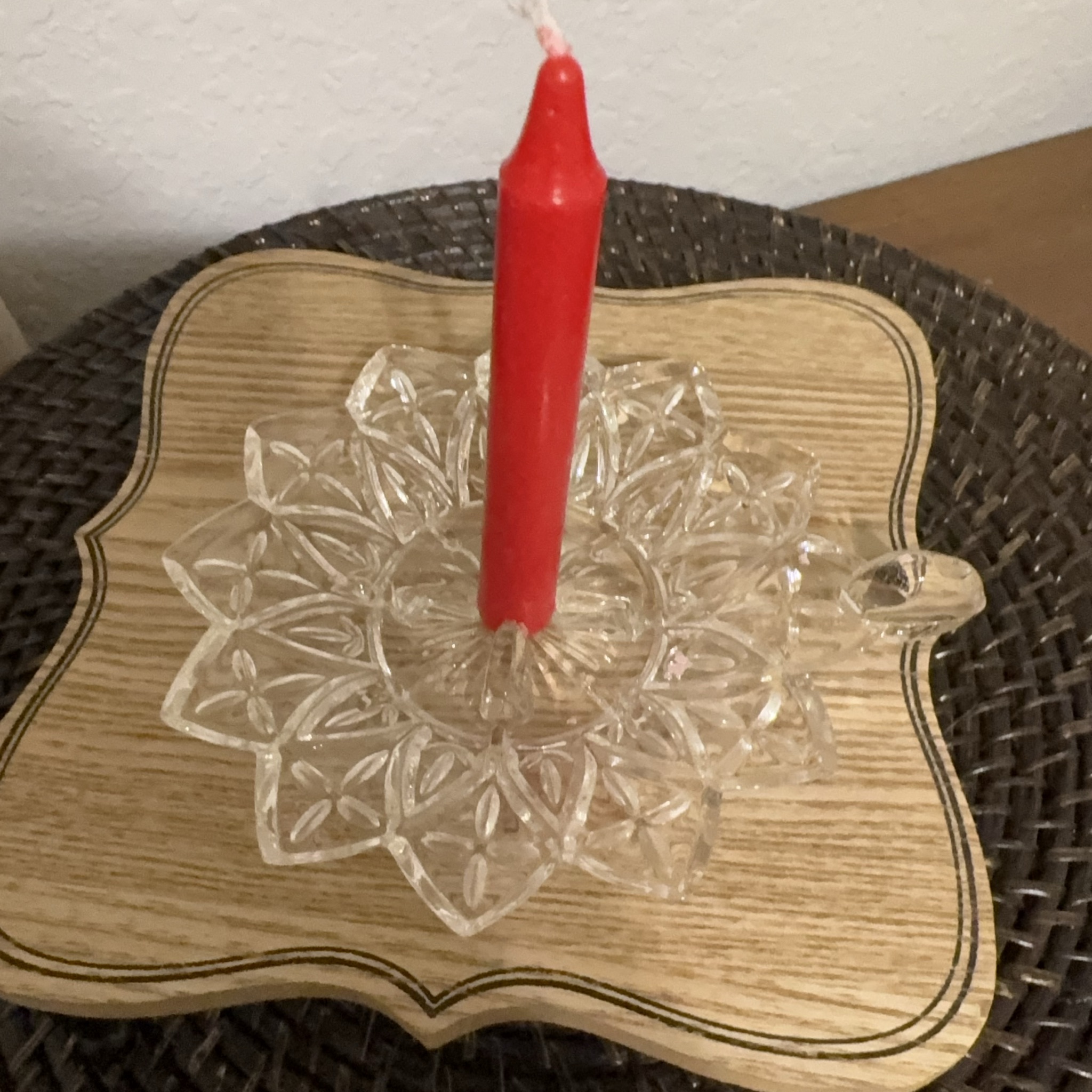 Federal Glass Small Taper Candle Holder