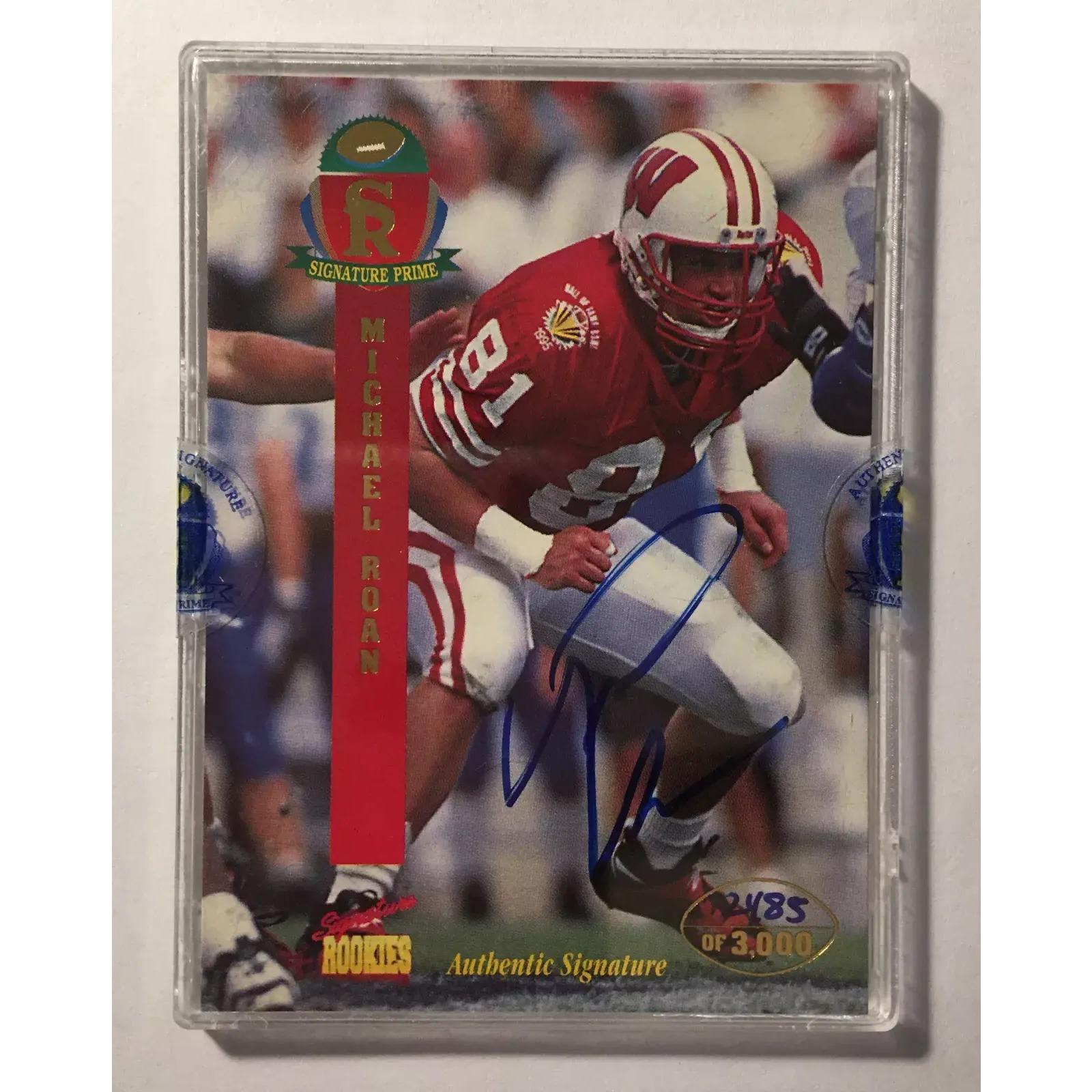 1995 Signature Rookies Michael Roan Autographed Football Card Prime ...