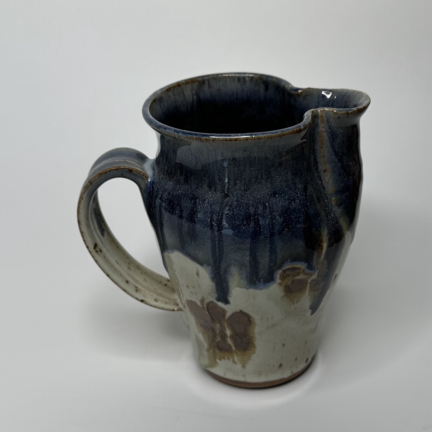 Handmade Pottery Pitcher Jug Signed