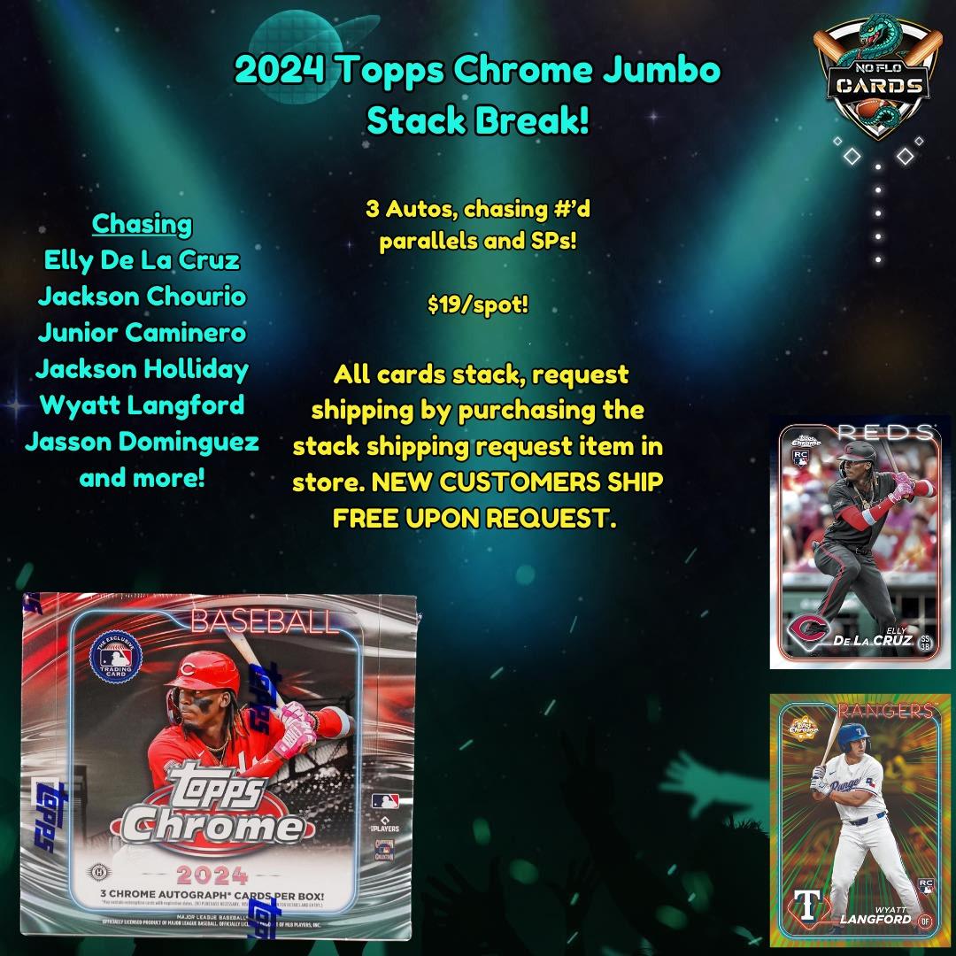 2024 Topps Chrome Jumbo Stack Rip! - Baseball Cards