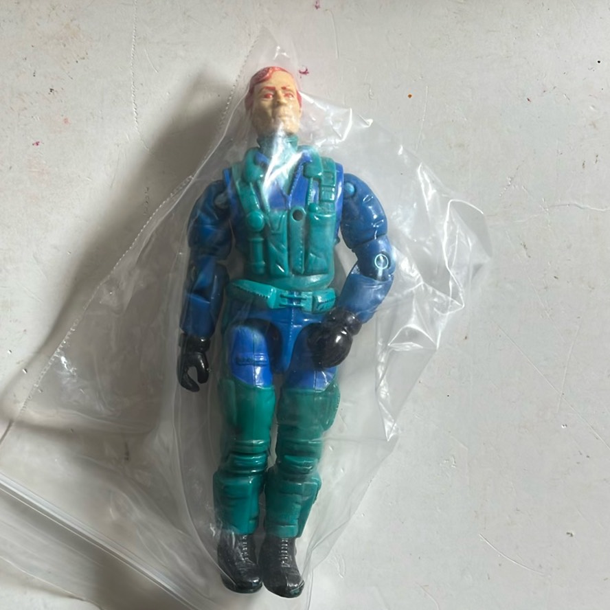 Vintage 1992 3.75” Hasbro GI Joe Ace Figure Battle Copter Pilot Helmet ...