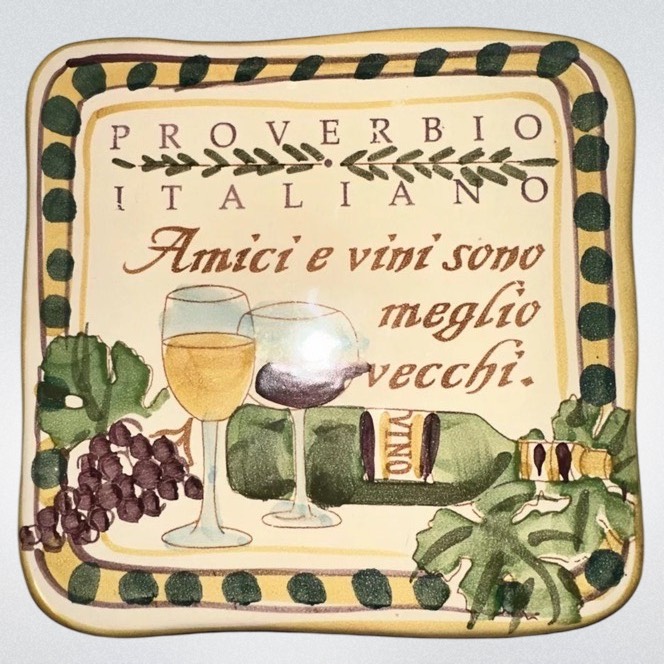 Italian Tile 2006 The Cortopassi Family Hand Painted Italy Old Friends ...