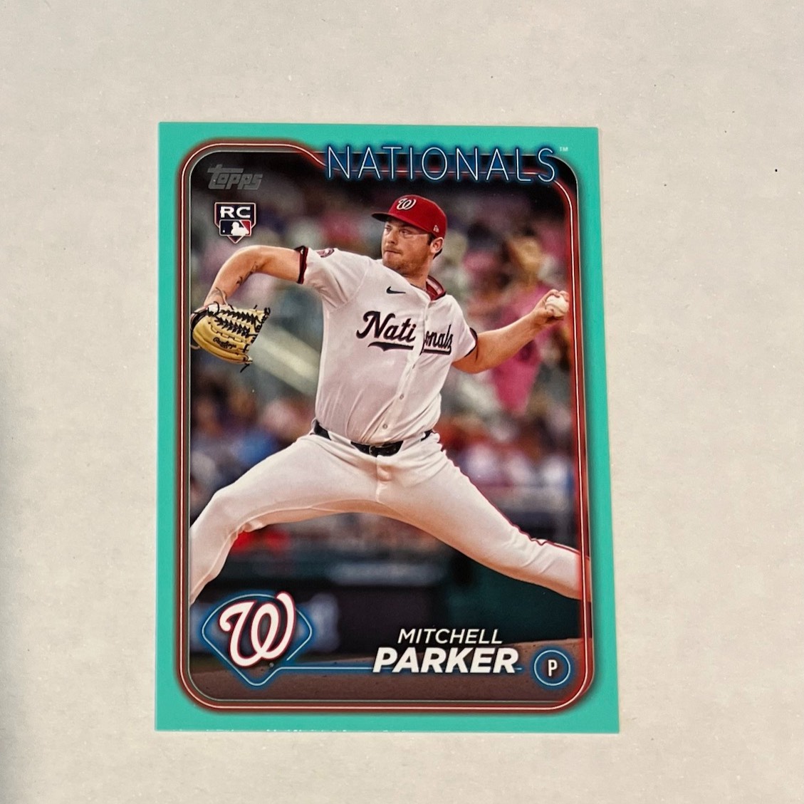 Mitchell Parker RC Aqua Washington Nationals