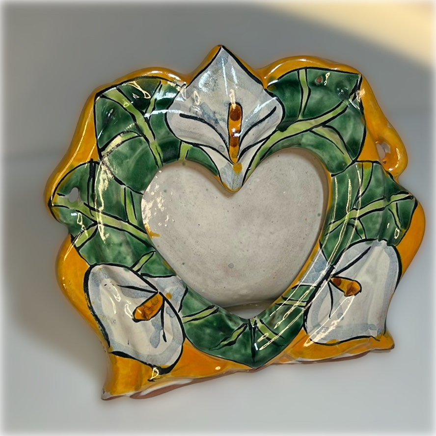 Talavera Picture Frame Hand Painted Calla Lilies