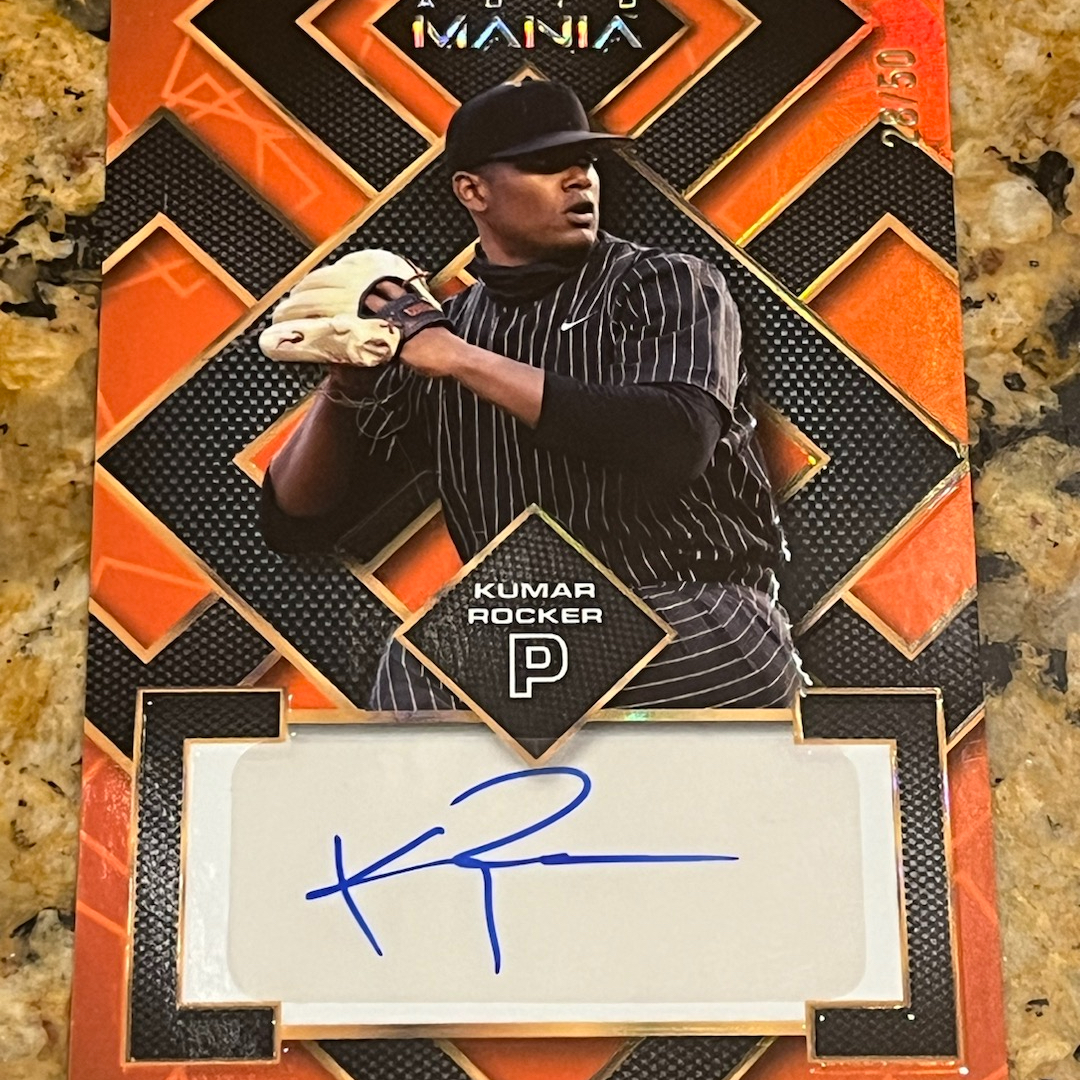 2023 Wild Card Auto Mania - Kumar Rocker /50 - Texas Rangers