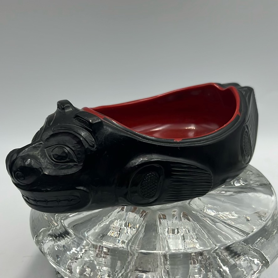 Hard To Find Boma First Nation Canada Seal Bowl Resin Pottery Ashtray 7”