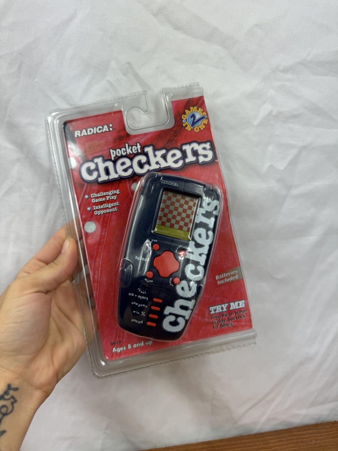 Pocket Checkers Handheld Game