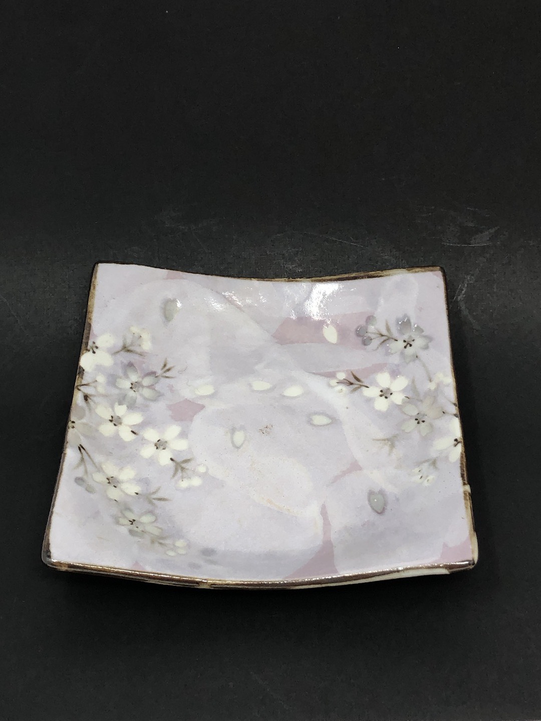 Kafuh Cherry Blossom Pottery 5" Pottery Plate Dish
