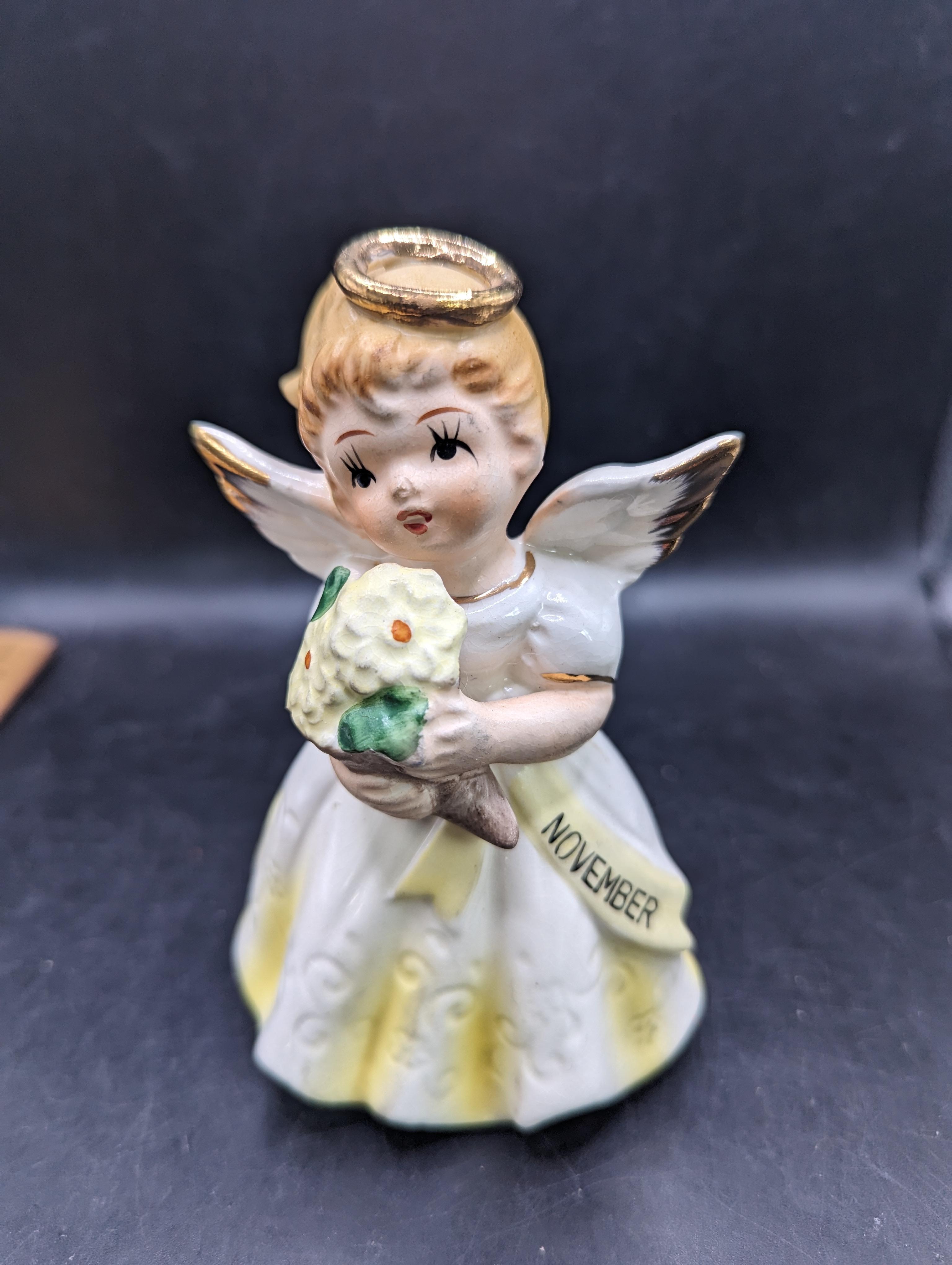Vintage Mid Century Nippon November Angel Figurine
