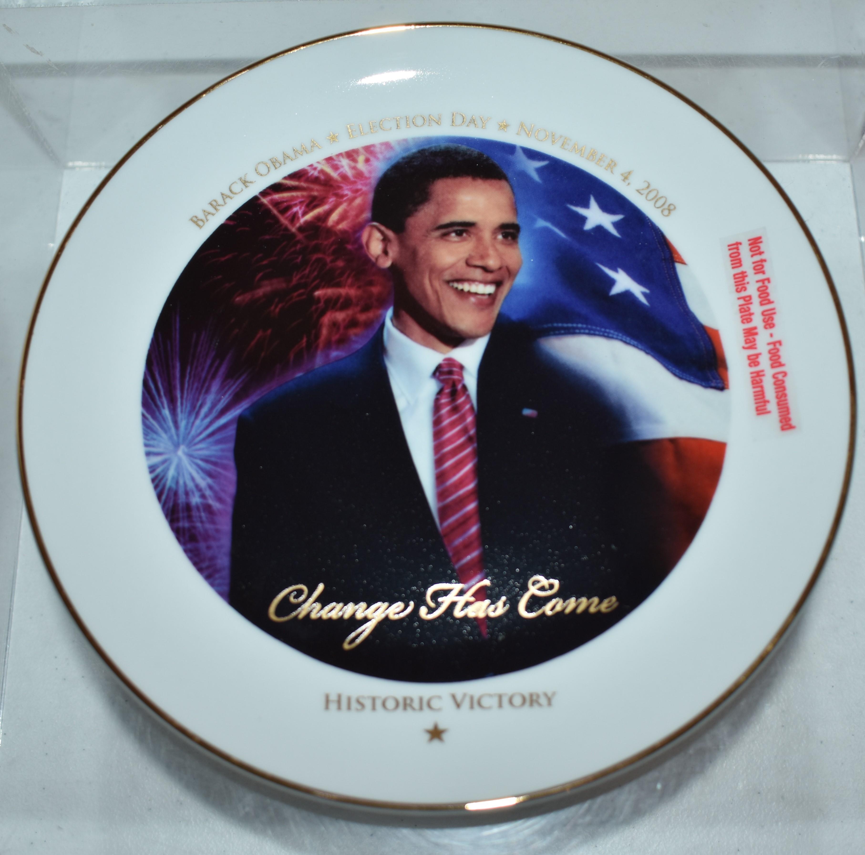 Barack Obama Historic Victory 8" Collectable Plate