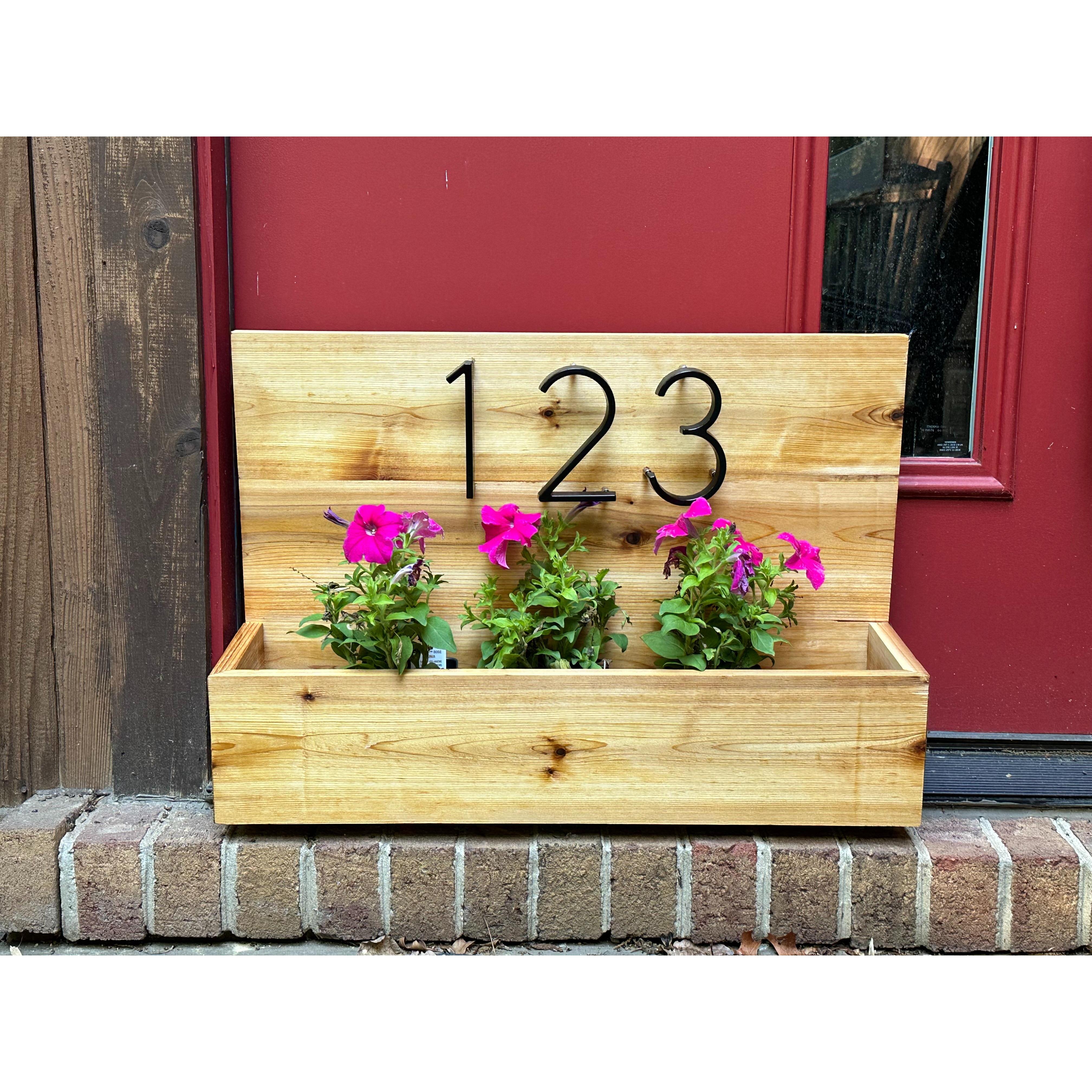Custom Home Address/Planter Box