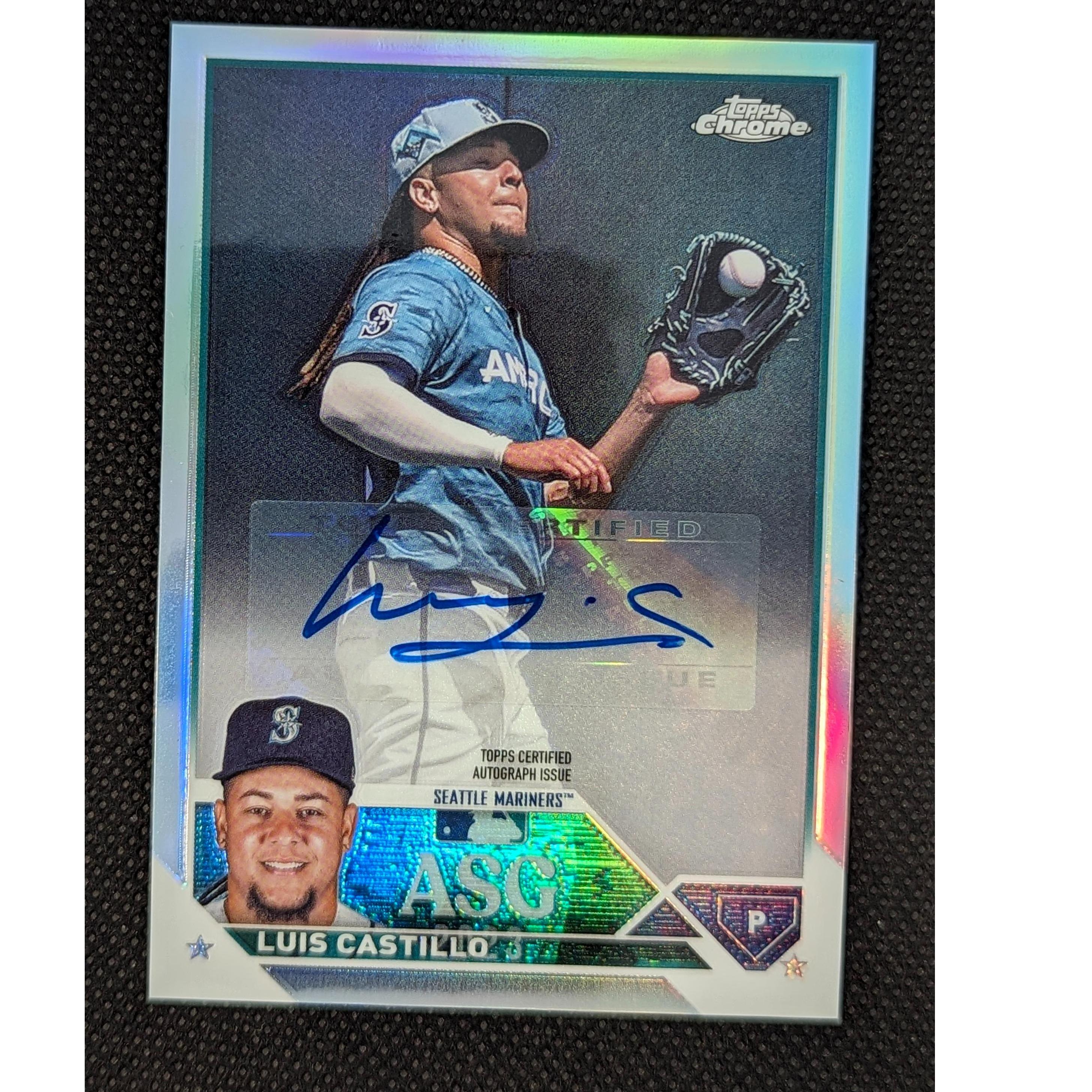 Luis Castillo 2023 Topps Chrome Update #ASGA-LC 2023 All-Star Auto Seattle Mariners