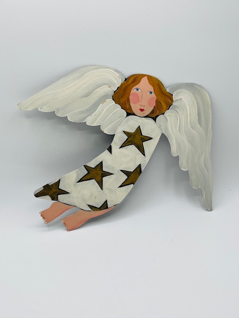 Nancy Thomas “Little Wings” Hanging Folk Art Angel Signed