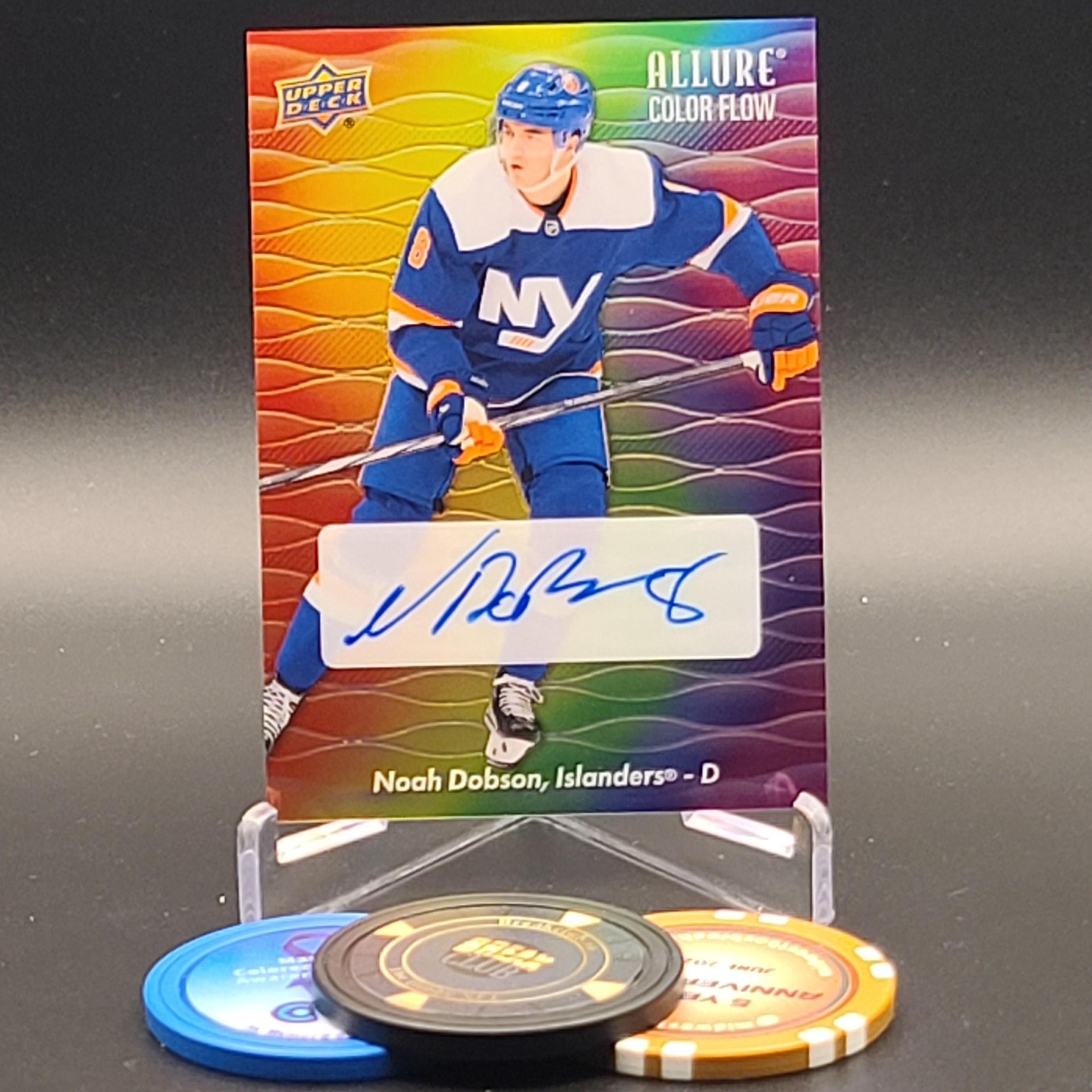 Noah Dobson Auto 2023-24 Upper Deck Allure Hockey Color Flow Insert ...