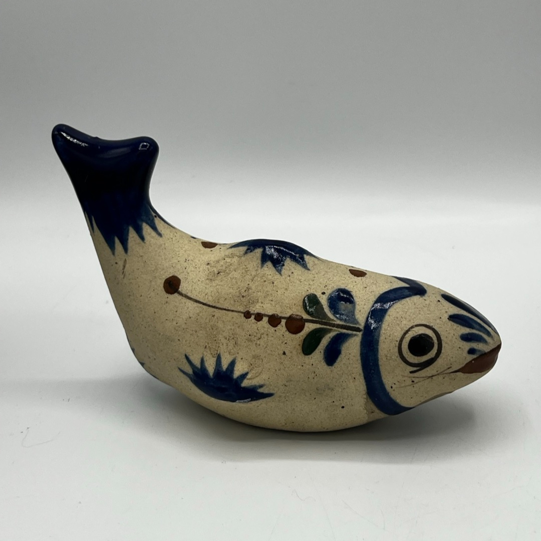 #08 - Mexican Folk Art Pottery Fish 6.25”