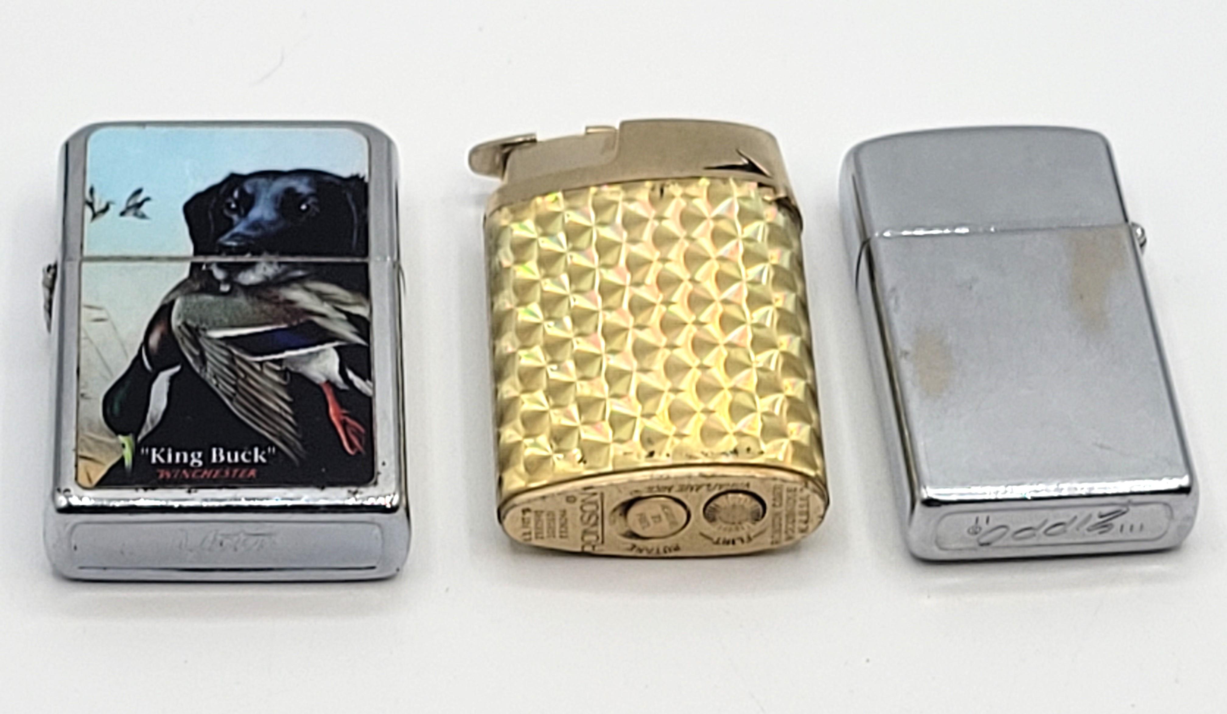3 Vintage Cigarette Lighters Collectible Ronson, Zippo, Victor AS-IS Non-Working for Collectors