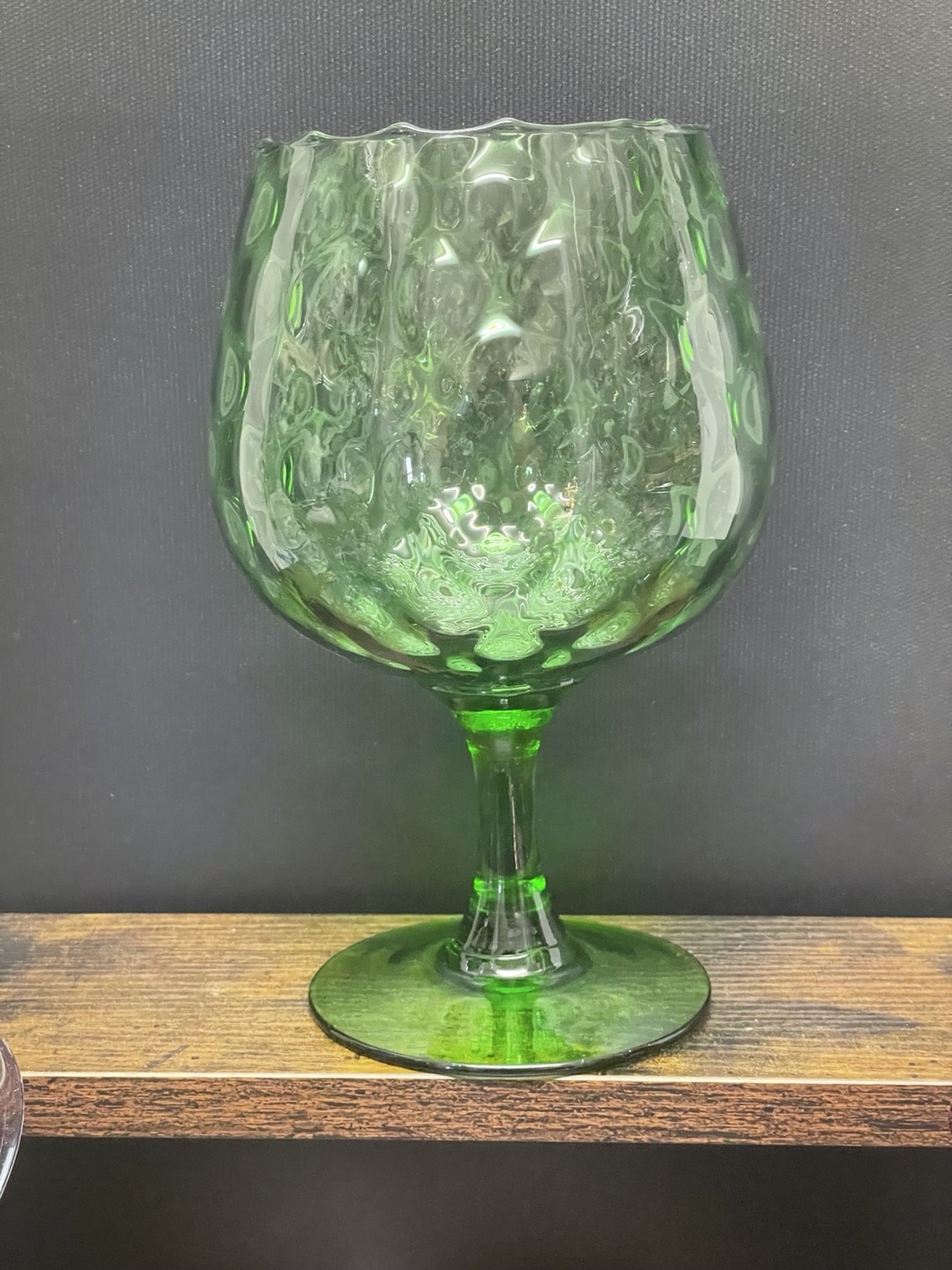 BRANDY SNIFTER EMERALD GREEN 8 “ Tall Man