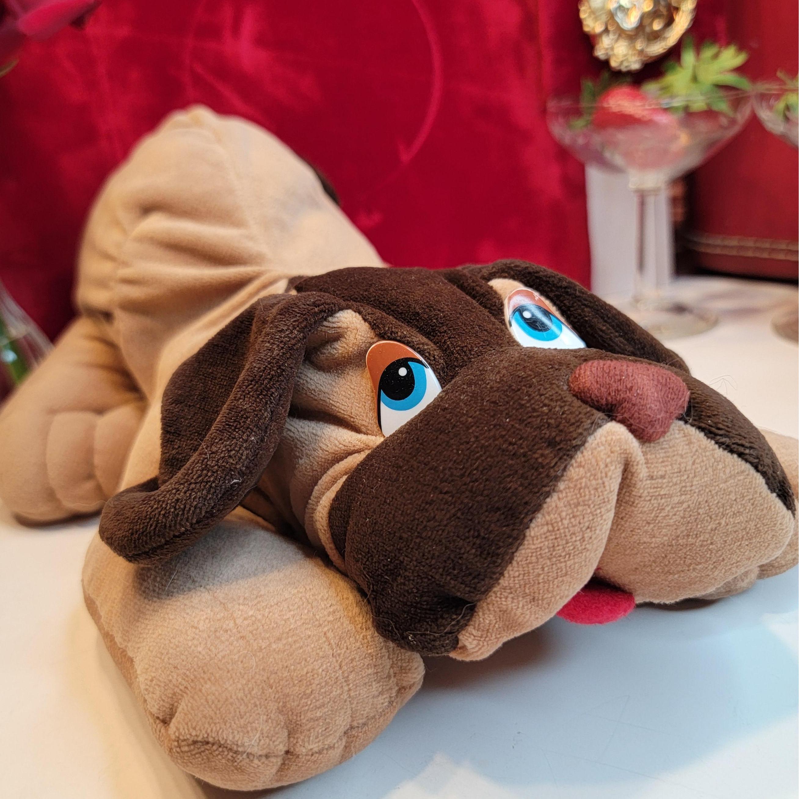 Vintage 1985 Brown Plush Puppy Dog Ripples with Big Blue Eyes Ripples ...