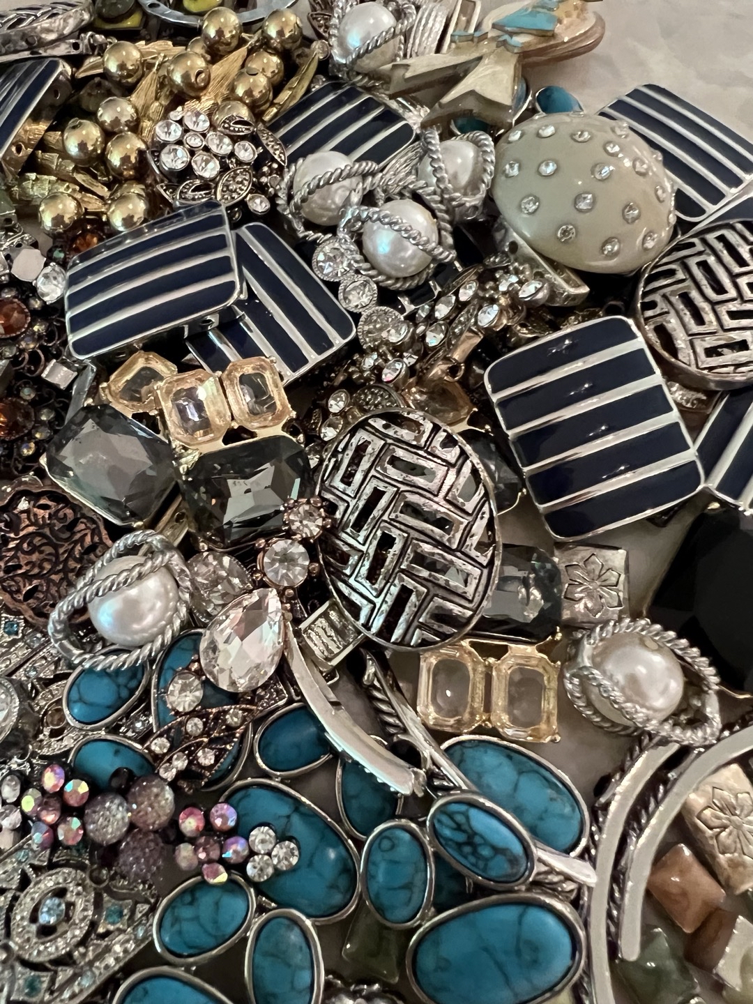 Vintage to Now Jewelry Glass Beads Metal Craft Scrap Harvest & More ...