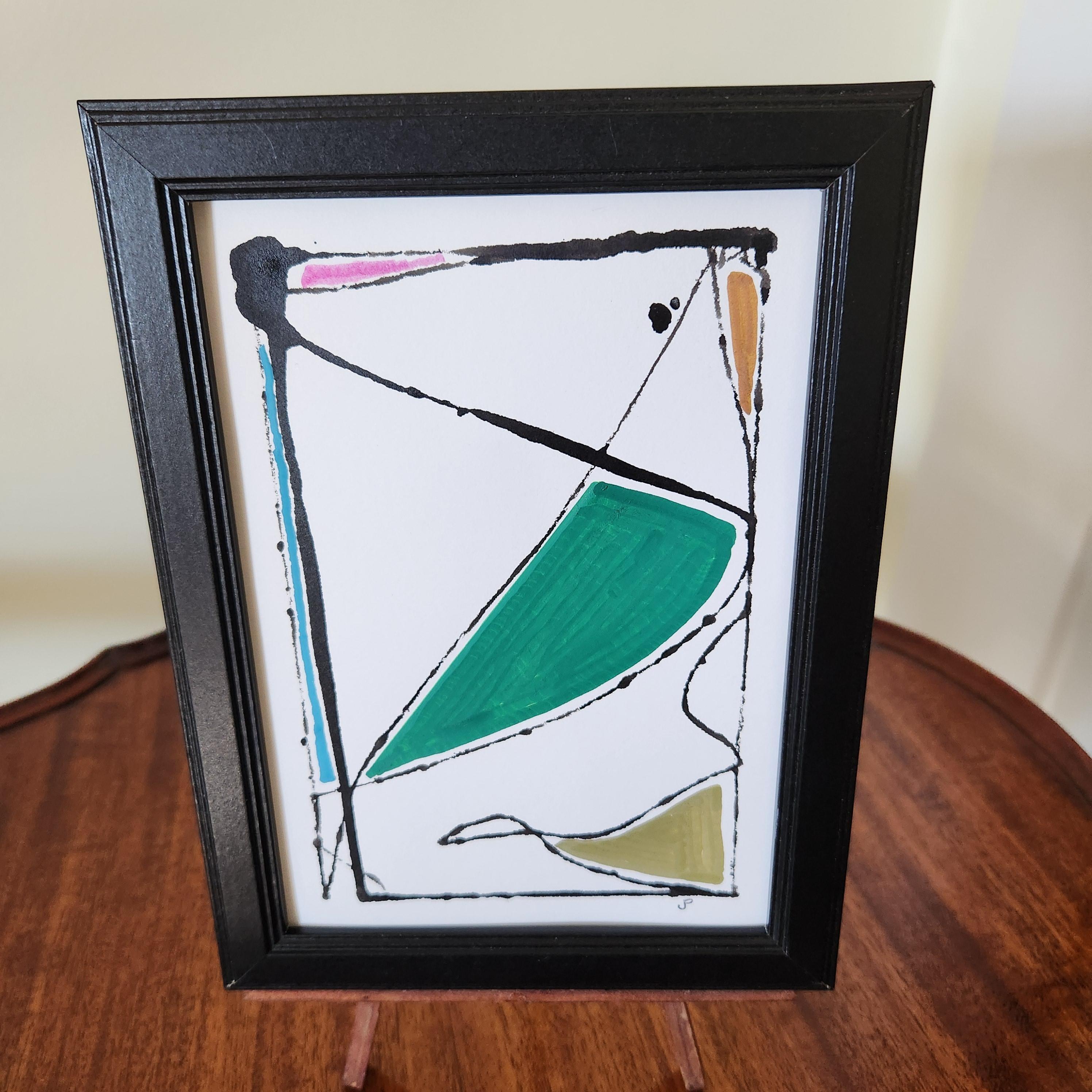 Acrylic Marble Art On Watercolor Paper, Colorful, Original, 5"x7 ...