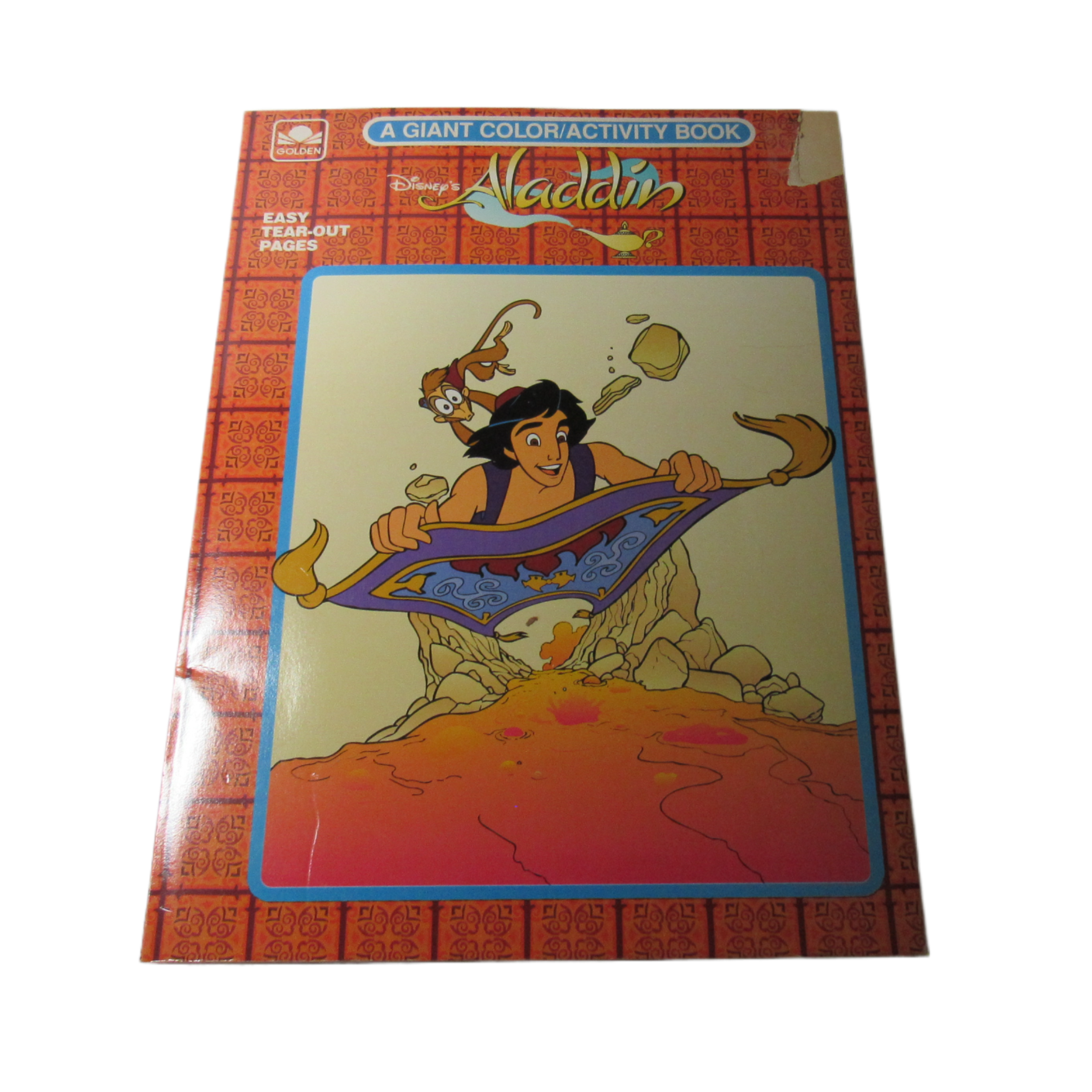 Vintage New 1992 Disney's Aladdin Giant Coloring & Activity Book
