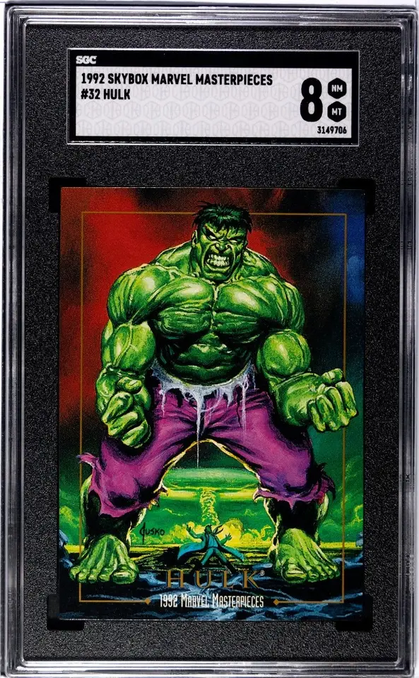 Hulk 1992 Skybox Marvel Masterpieces #32 SGC 8 NM MT