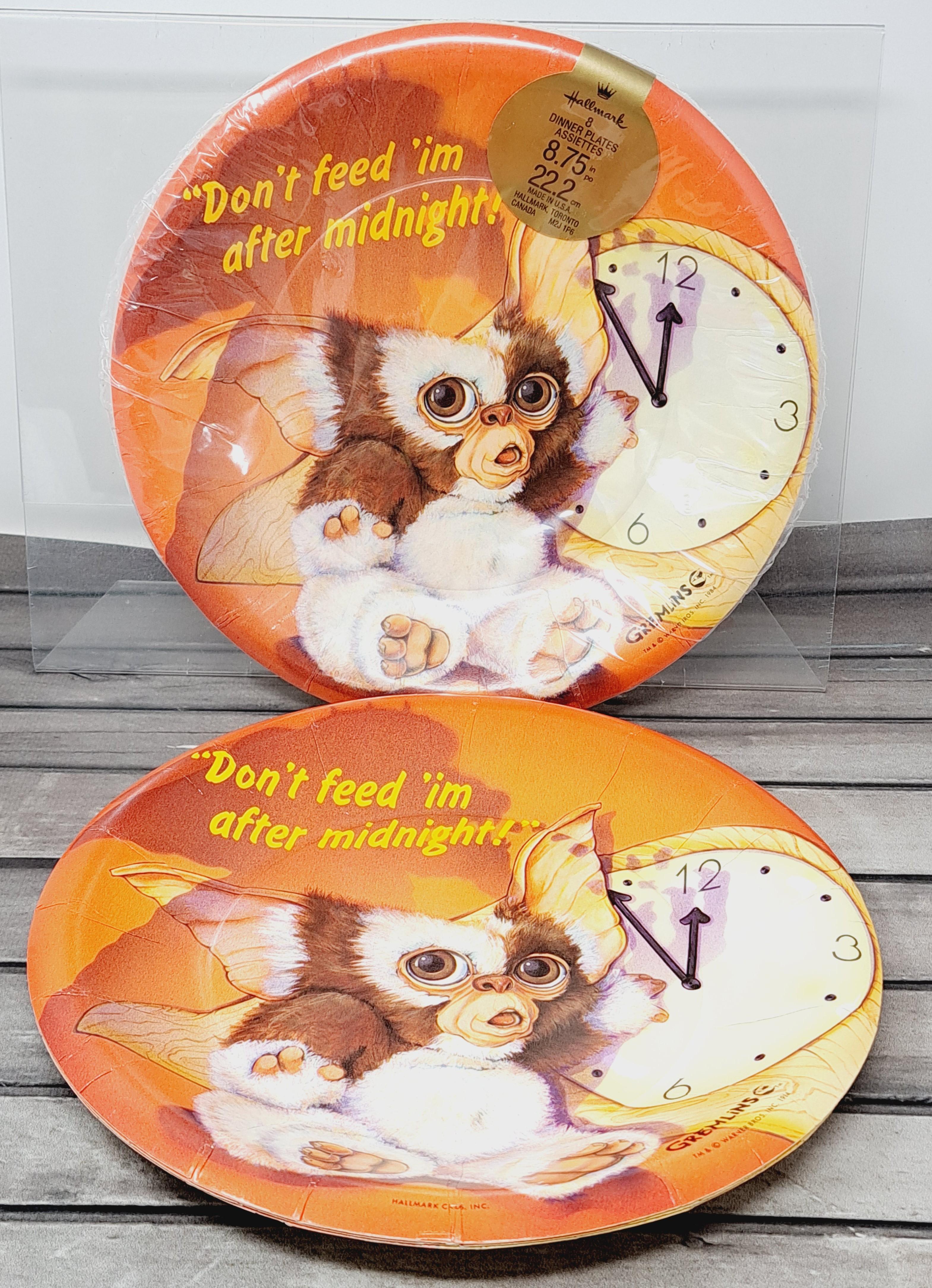 Vintage 1984 Gremlins Gizmo Paper Plates Set of 8