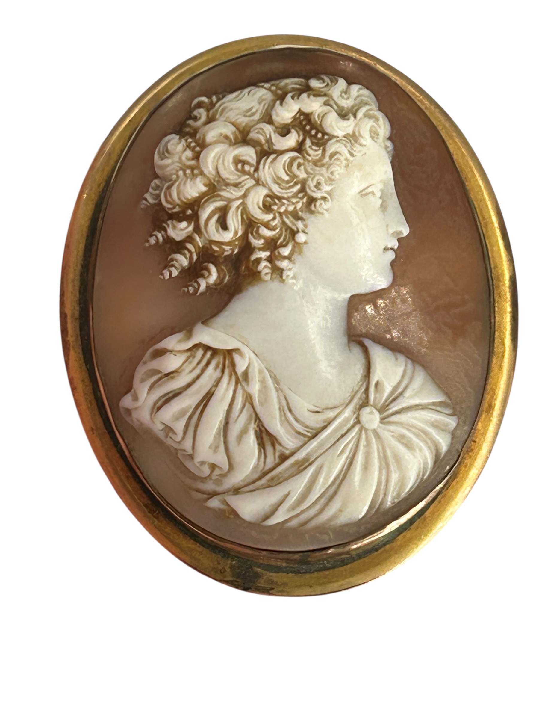 Victorian Cameo Brooch Flora Goddess Antique Style Jewelry